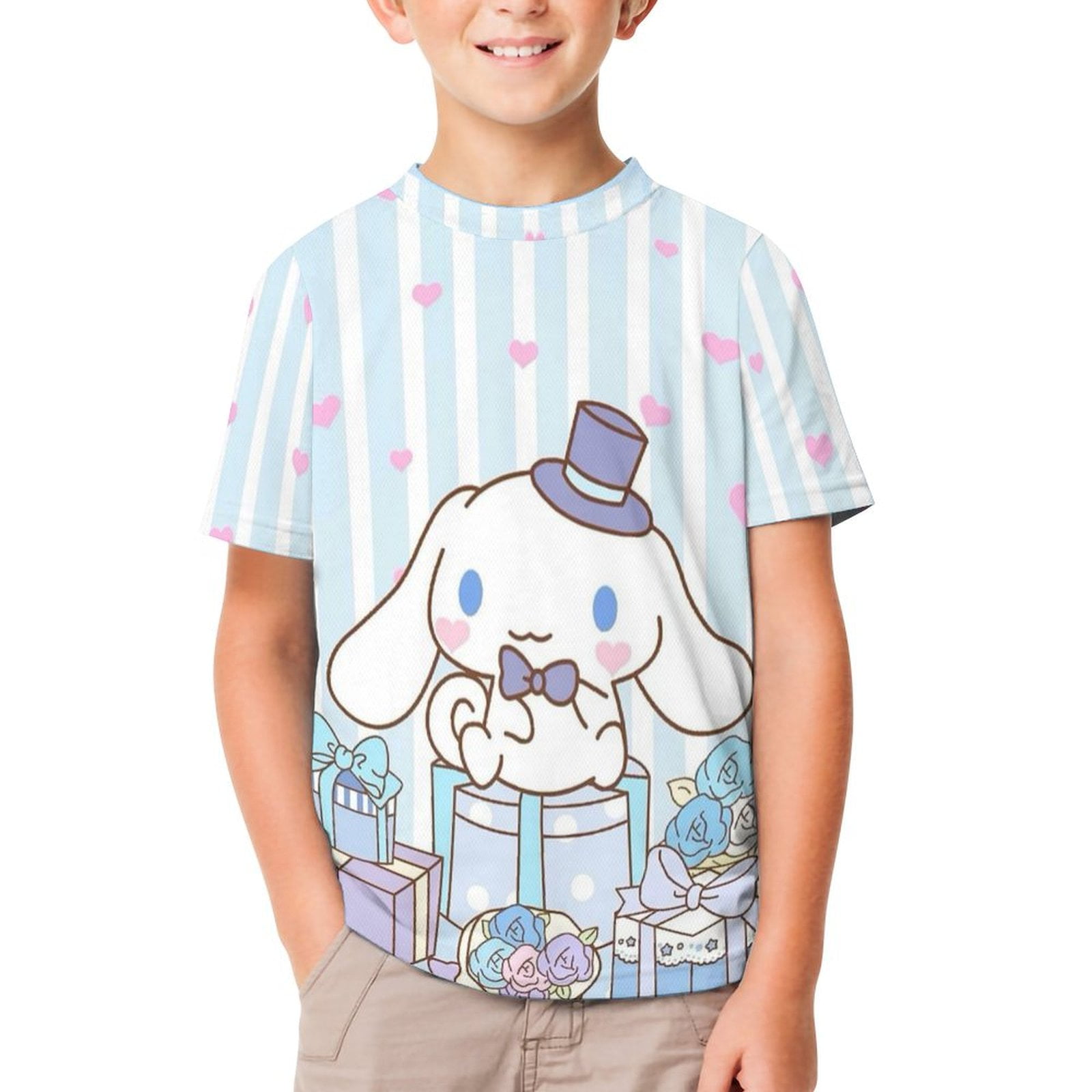 Cinnamoroll Shirt for Girls Graphic Tees Boys Short Sleeve Crewneck ...