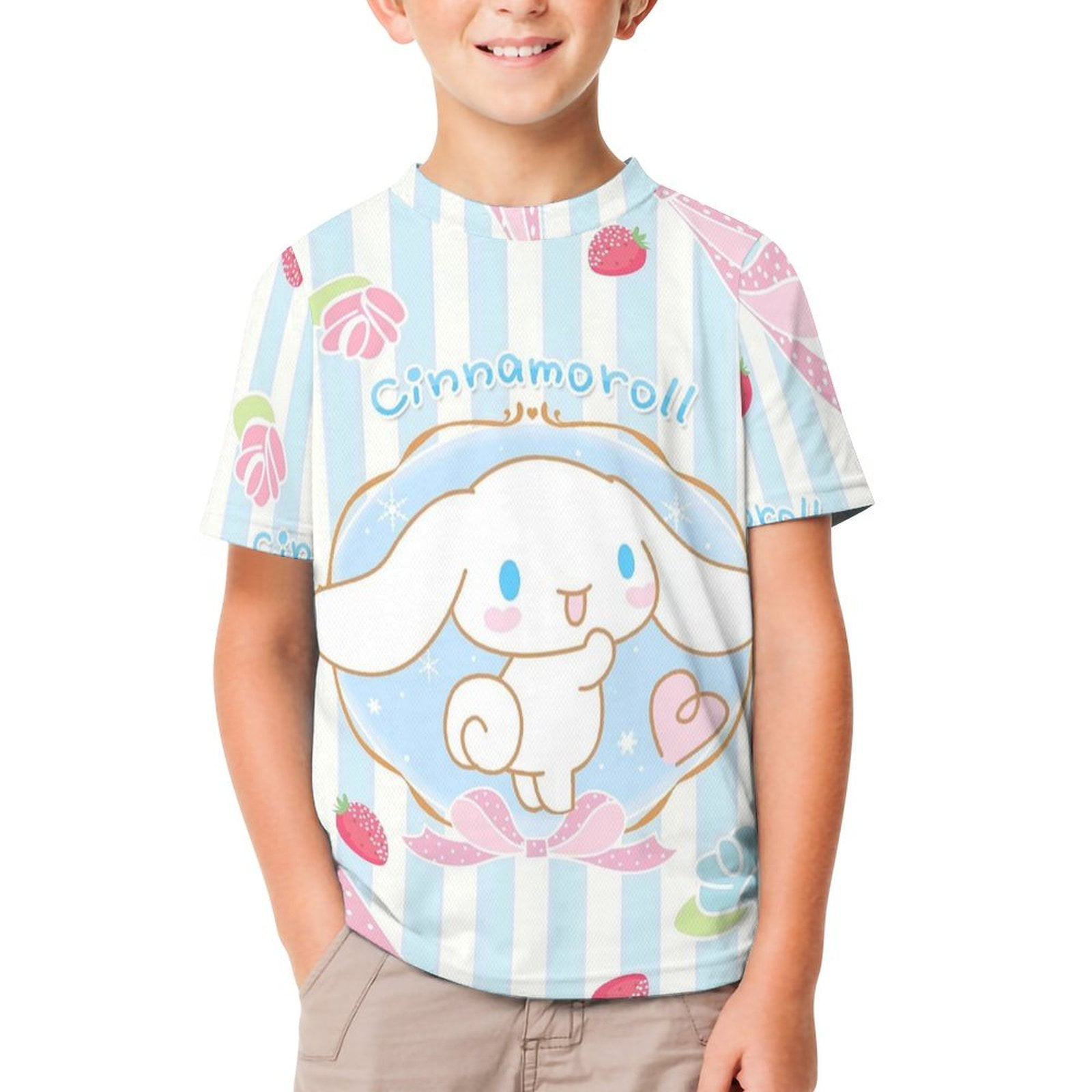 Cinnamoroll Shirt for Girls Graphic Tees Boys Short Sleeve Crewneck ...