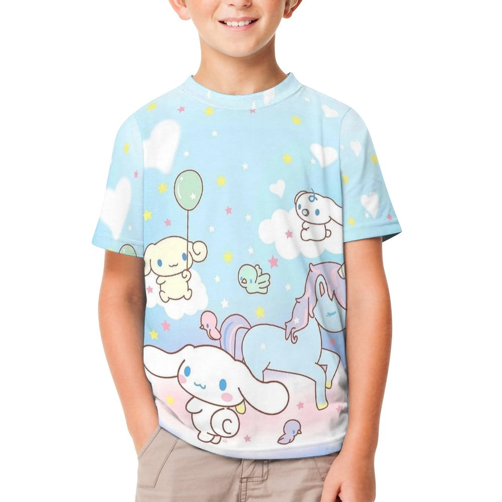 Cinnamoroll Shirt for Girls Graphic Tees Boys Short Sleeve Crewneck ...