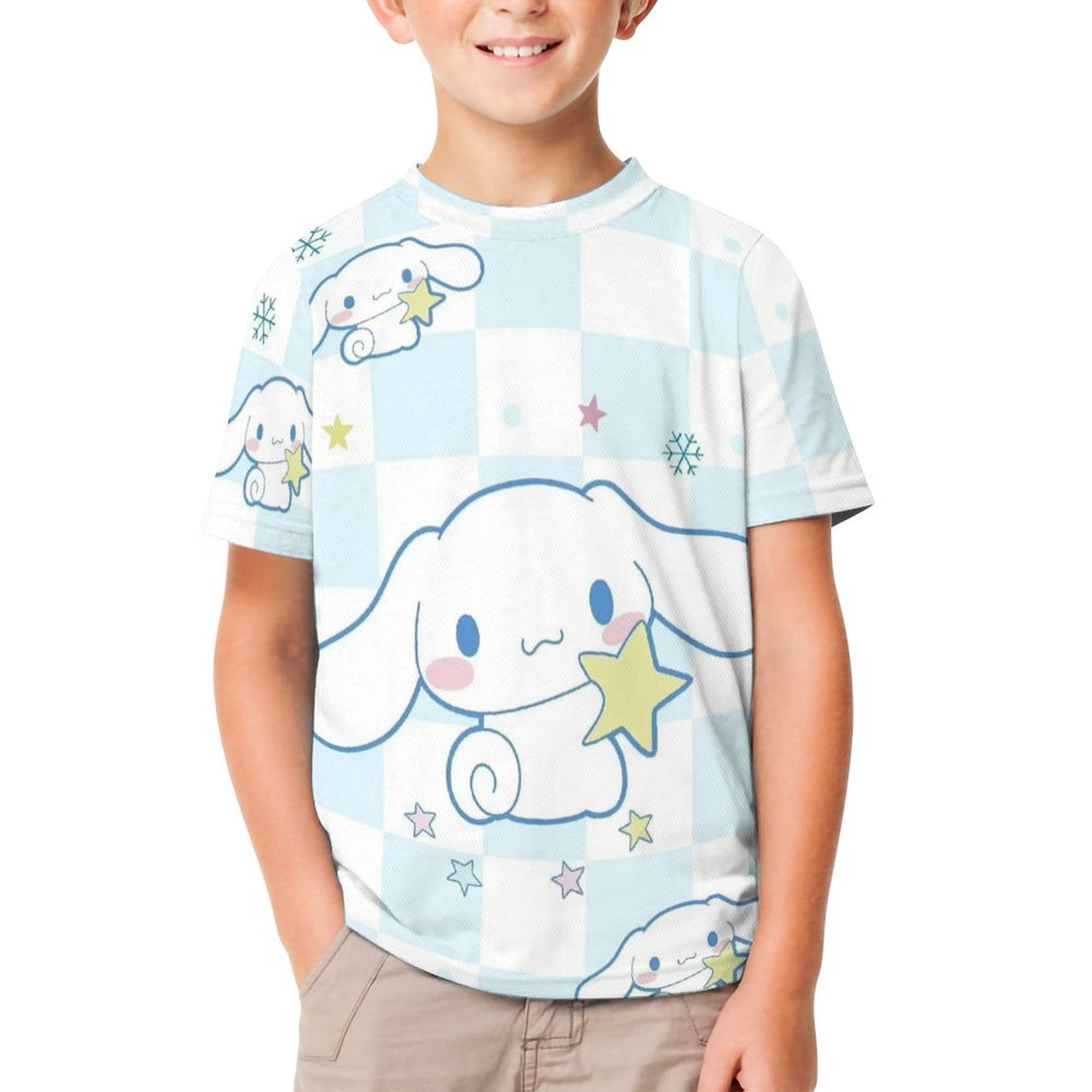 Cinnamoroll Shirt for Girls Graphic Tees Boys Short Sleeve Crewneck ...