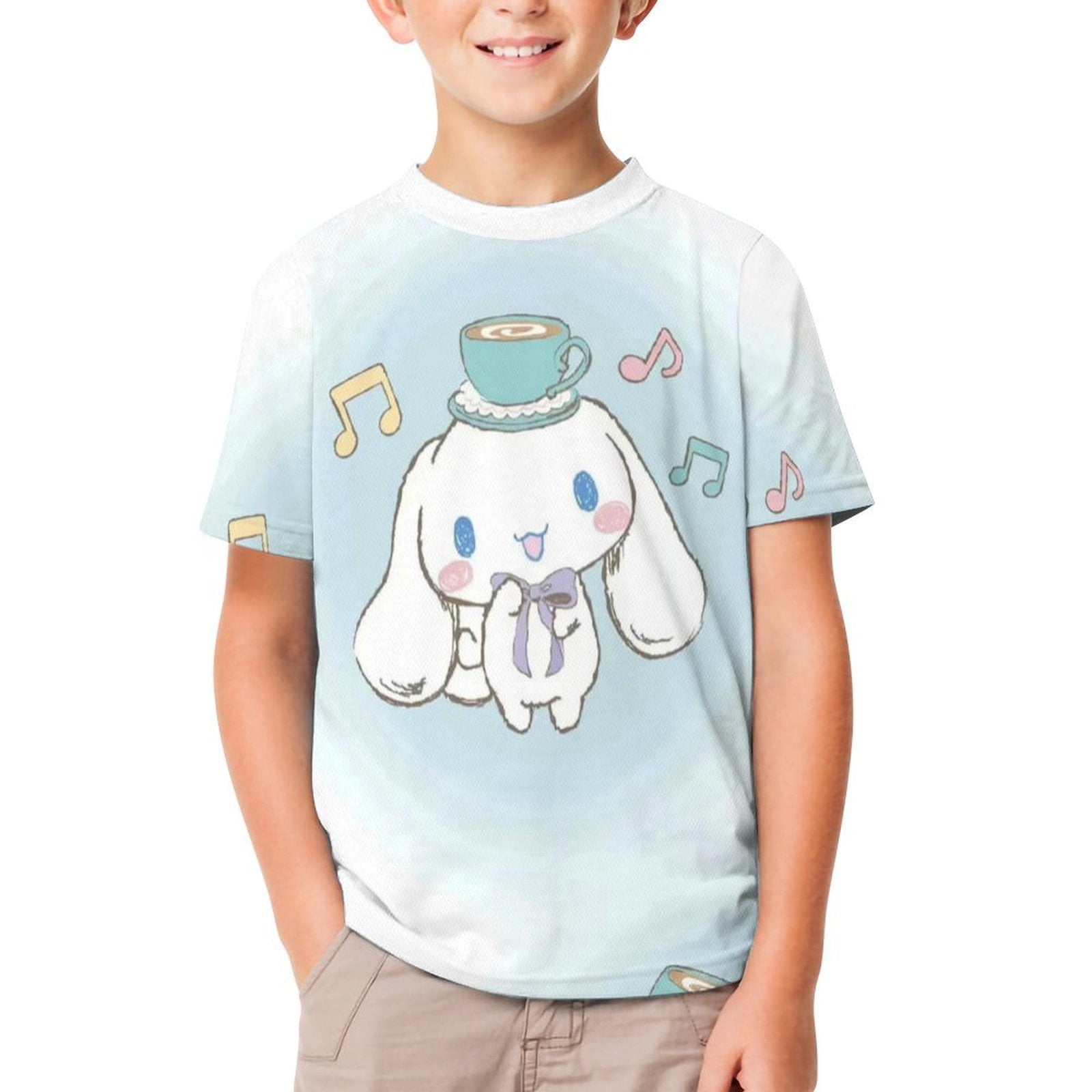 Cinnamoroll Shirt for Girls Graphic Tees Boys Short Sleeve Crewneck ...