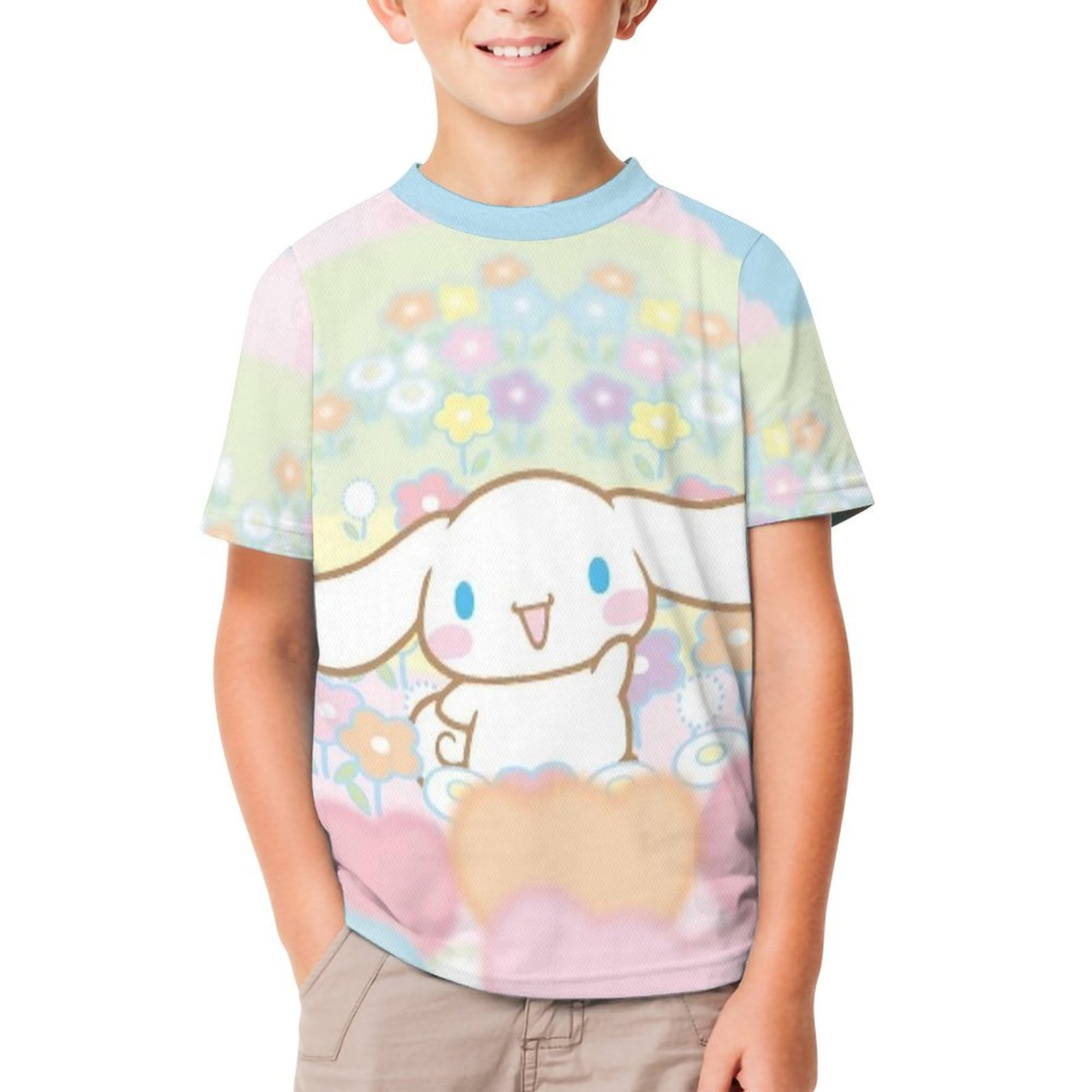 Cinnamoroll Shirt for Girls Graphic Tees Boys Short Sleeve Crewneck ...