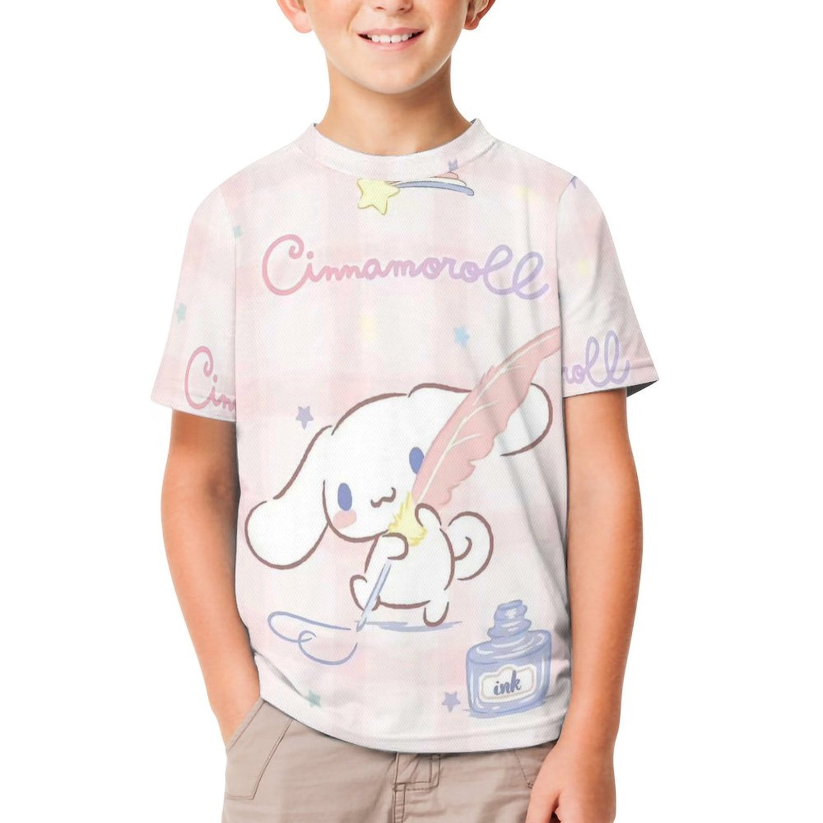 Cinnamoroll Shirt for Girls Graphic Tees Boys Short Sleeve Crewneck ...
