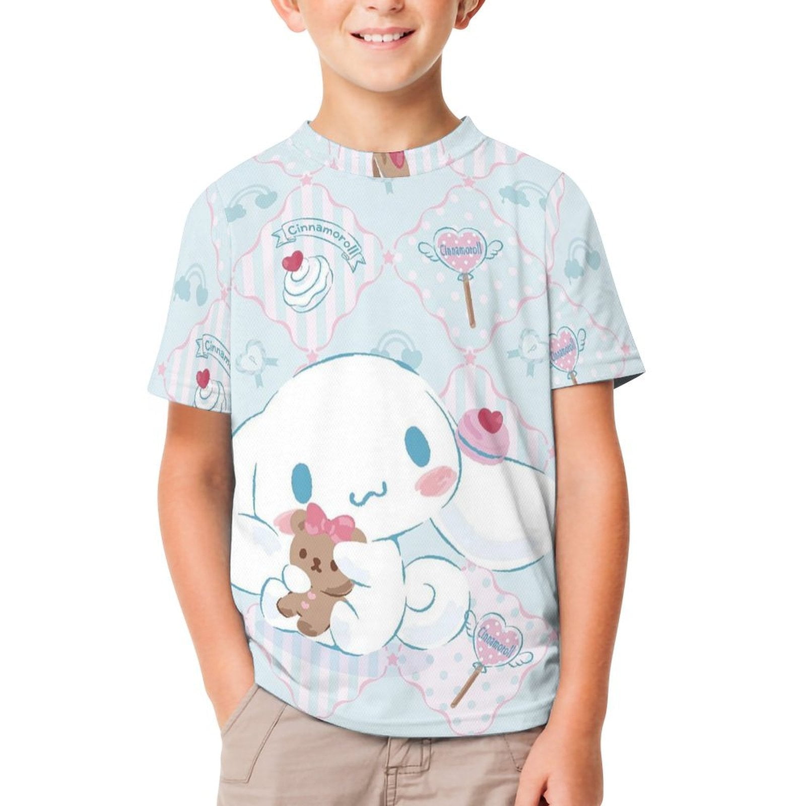 Cinnamoroll Shirt for Girls Graphic Tees Boys Short Sleeve Crewneck ...