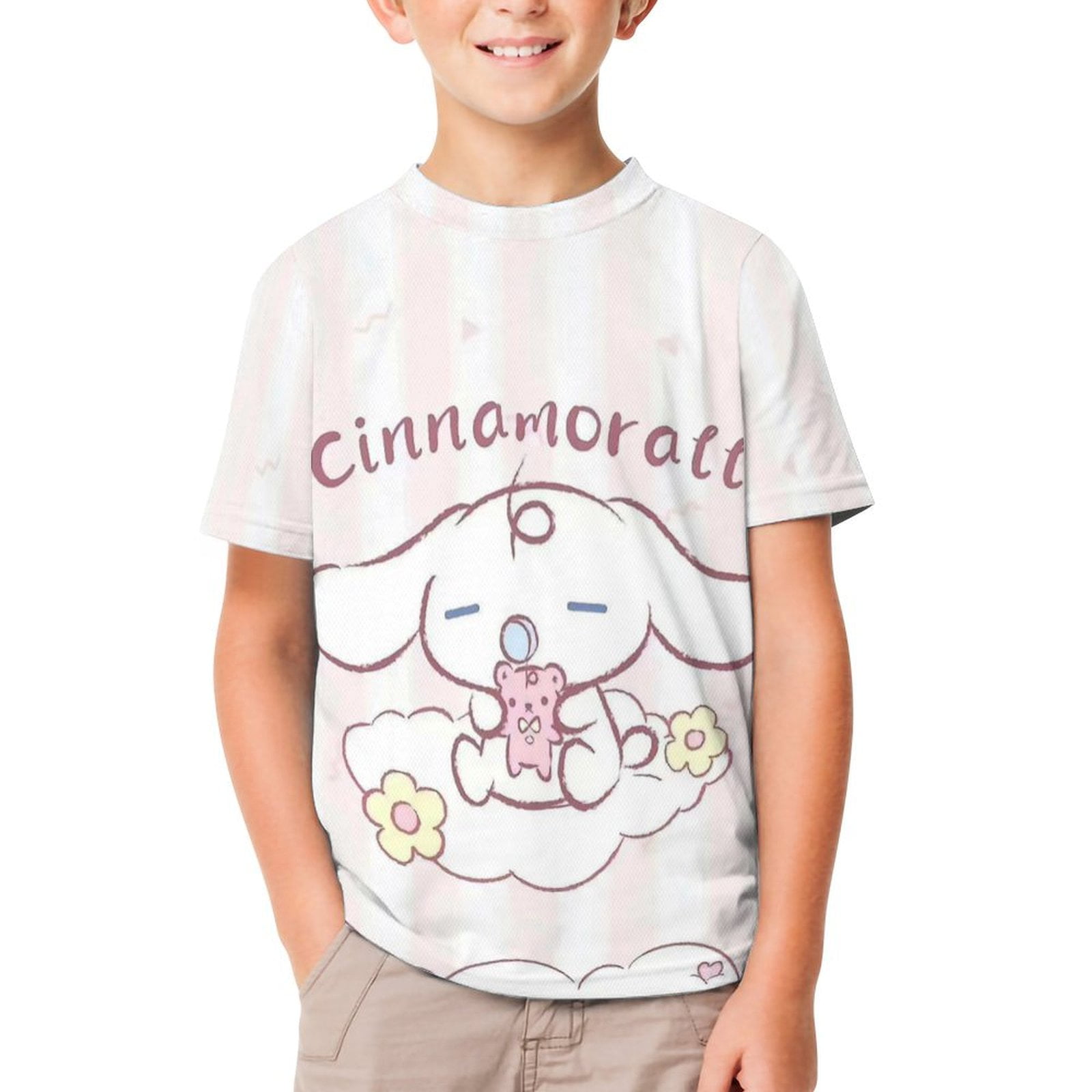 Cinnamoroll Shirt for Girls Graphic Tees Boys Short Sleeve Crewneck ...