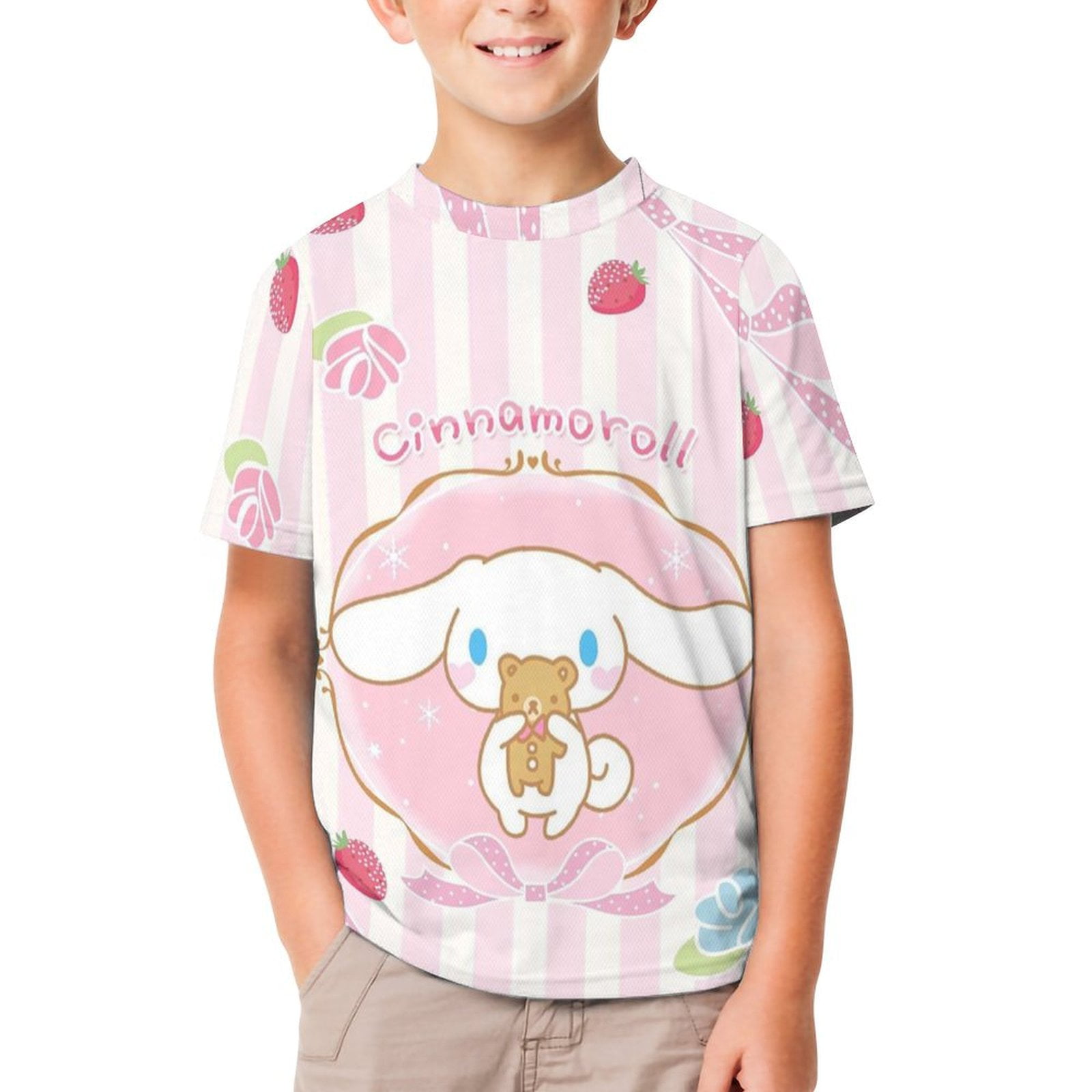 Cinnamoroll Shirt for Girls Graphic Tees Boys Short Sleeve Crewneck ...