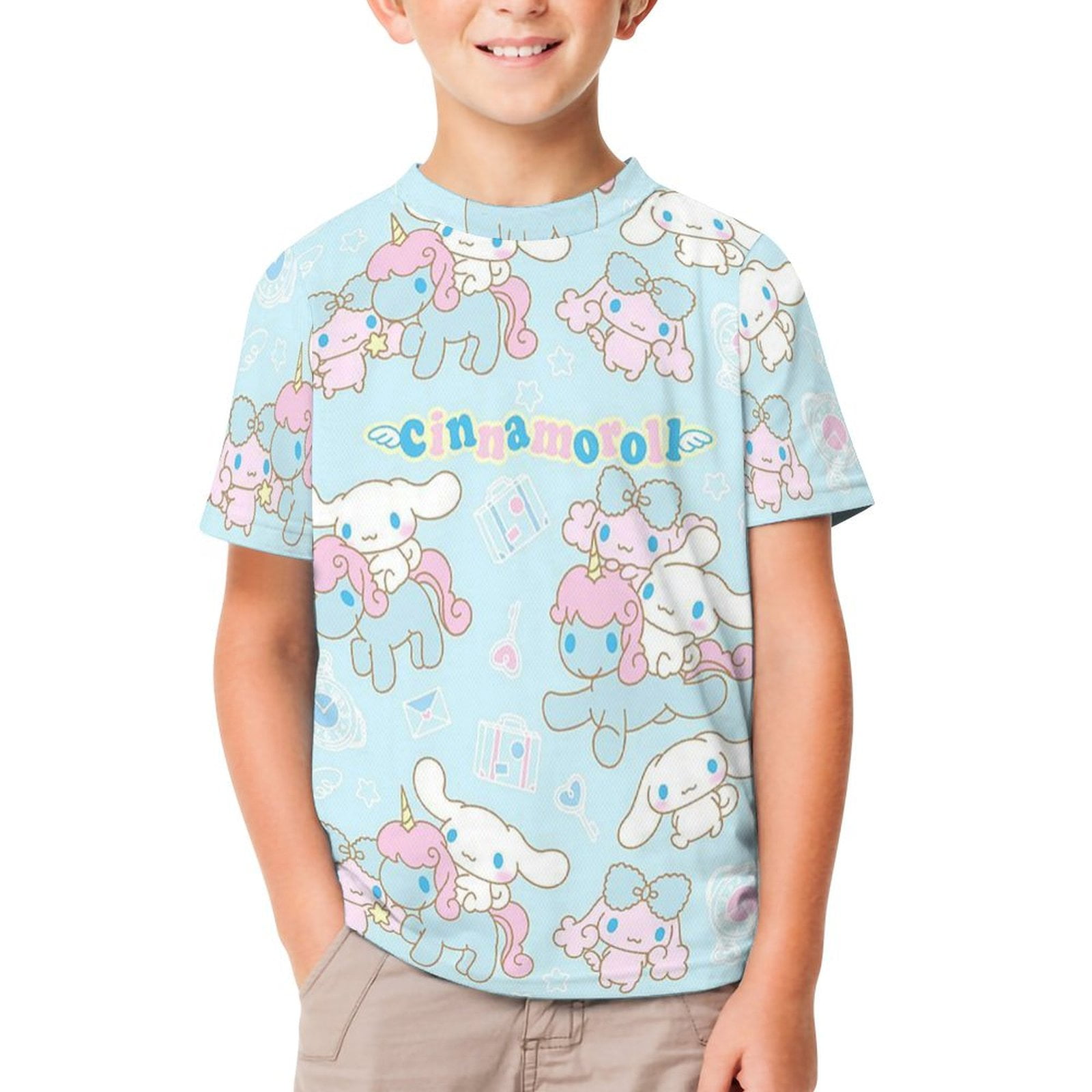 Cinnamoroll Shirt for Girls Graphic Tees Boys Short Sleeve Crewneck ...