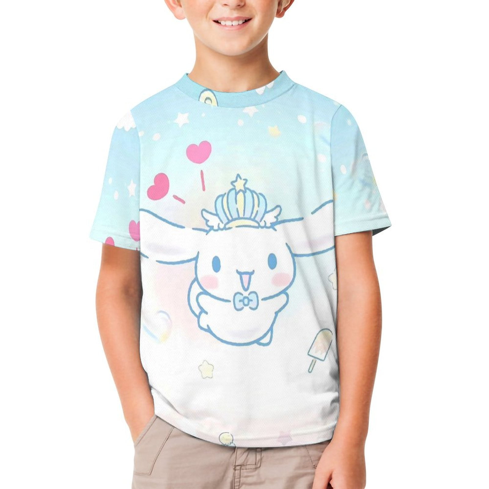Cinnamoroll Shirt for Girls Graphic Tees Boys Short Sleeve Crewneck ...