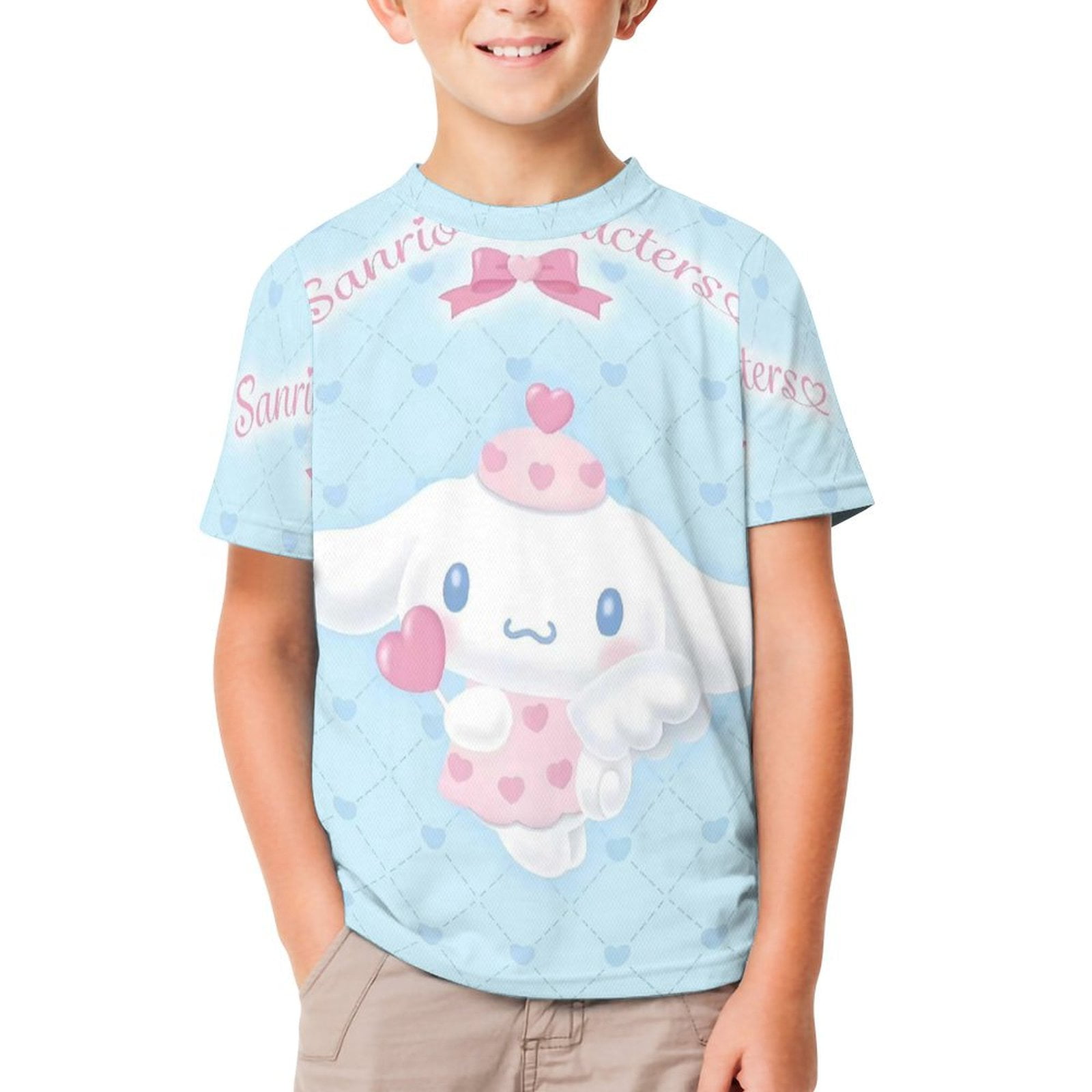 Cinnamoroll Shirt for Girls Graphic Tees Boys Short Sleeve Crewneck ...