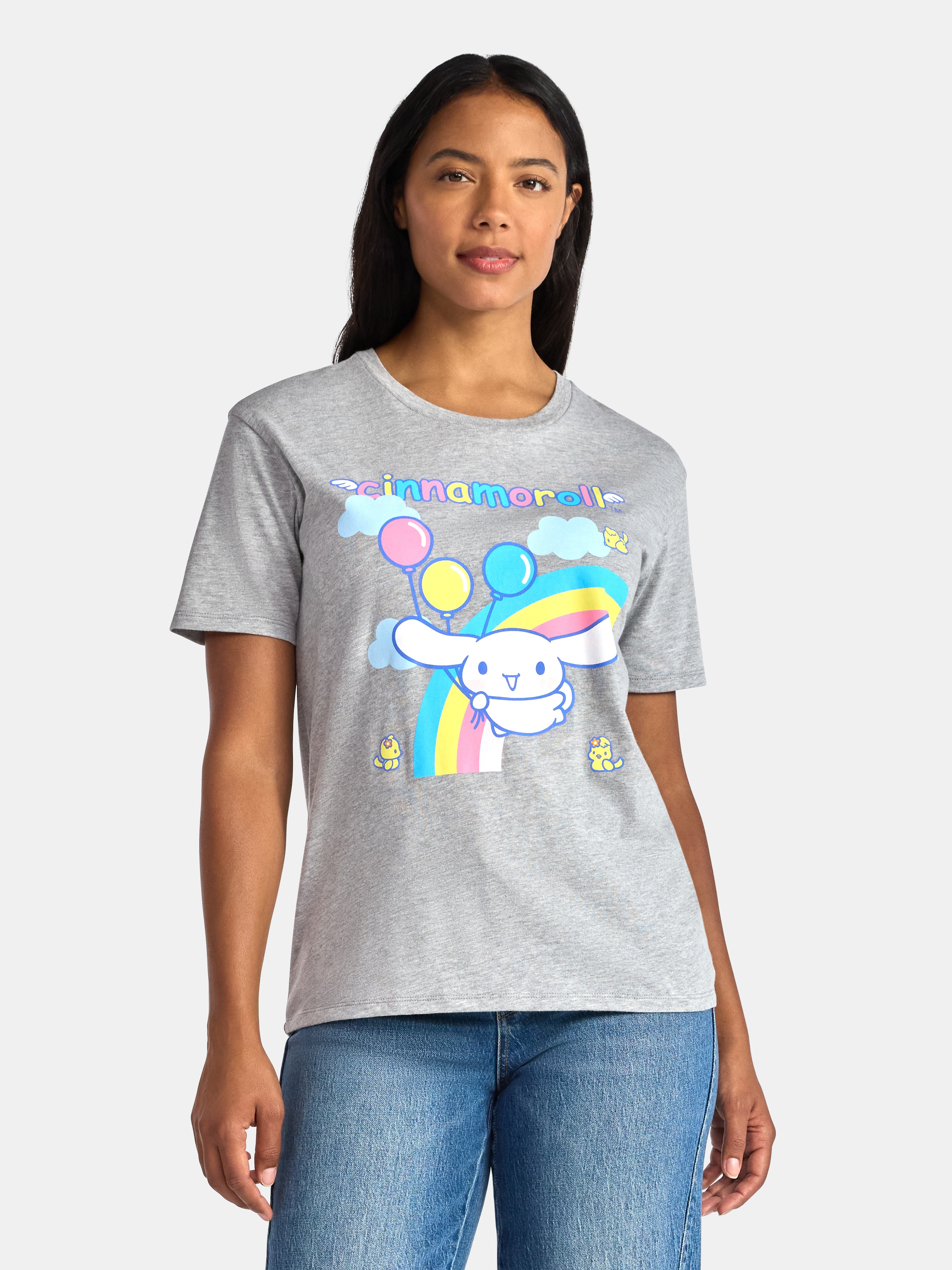 Cinnamoroll Women's Graphic Tee with Short Sleeves, Sizes XXS-XXL ...