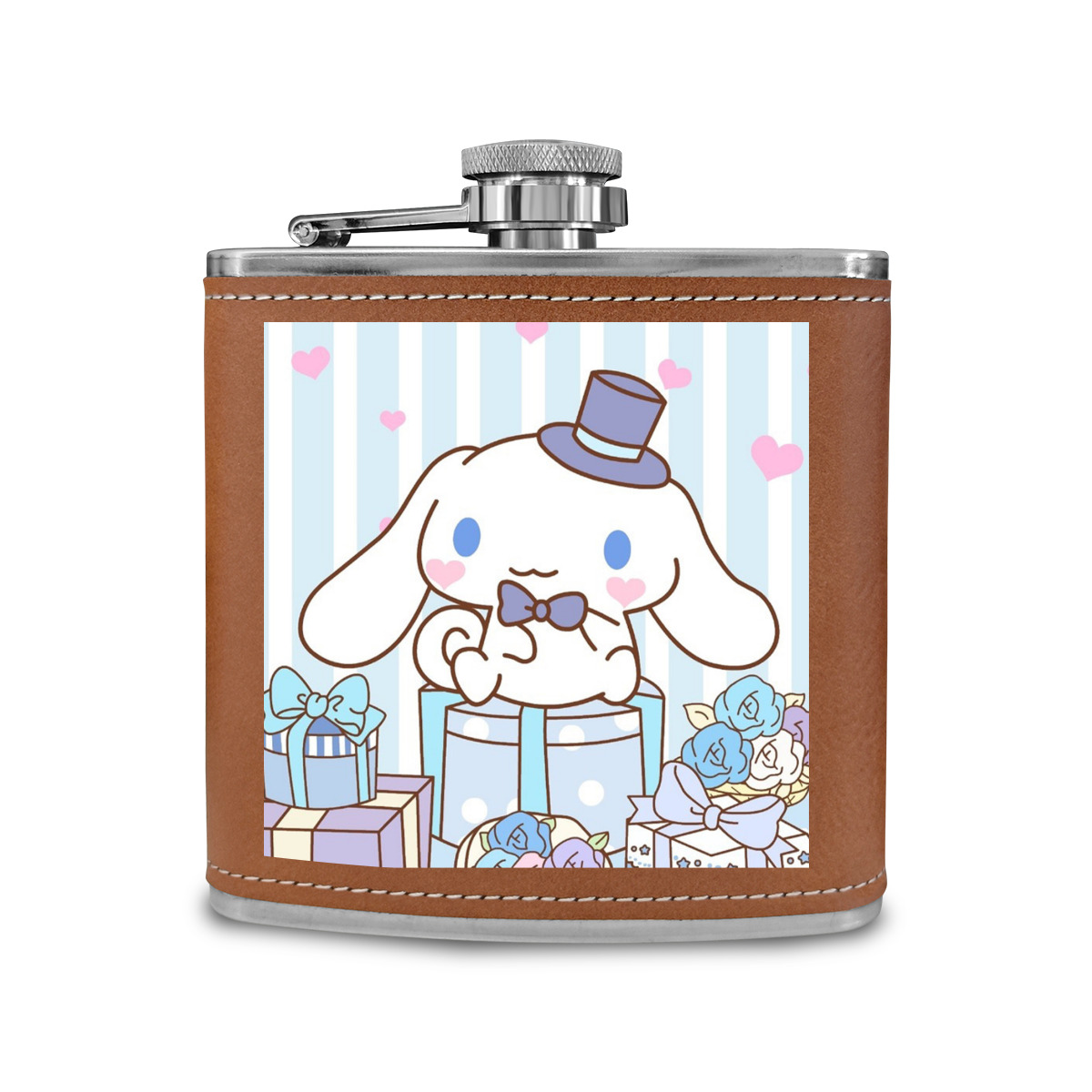 Cinnamoroll Stainless Steel Small Water Bottle Portable Hip Flask Mini ...