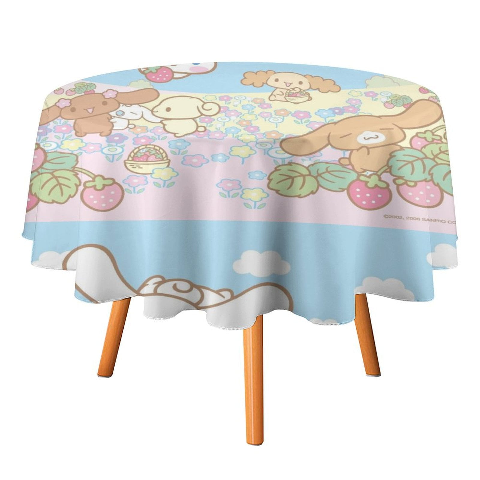 Cinnamoroll Table Cloth Round Tablecloth Polyester Table Circular Table ...