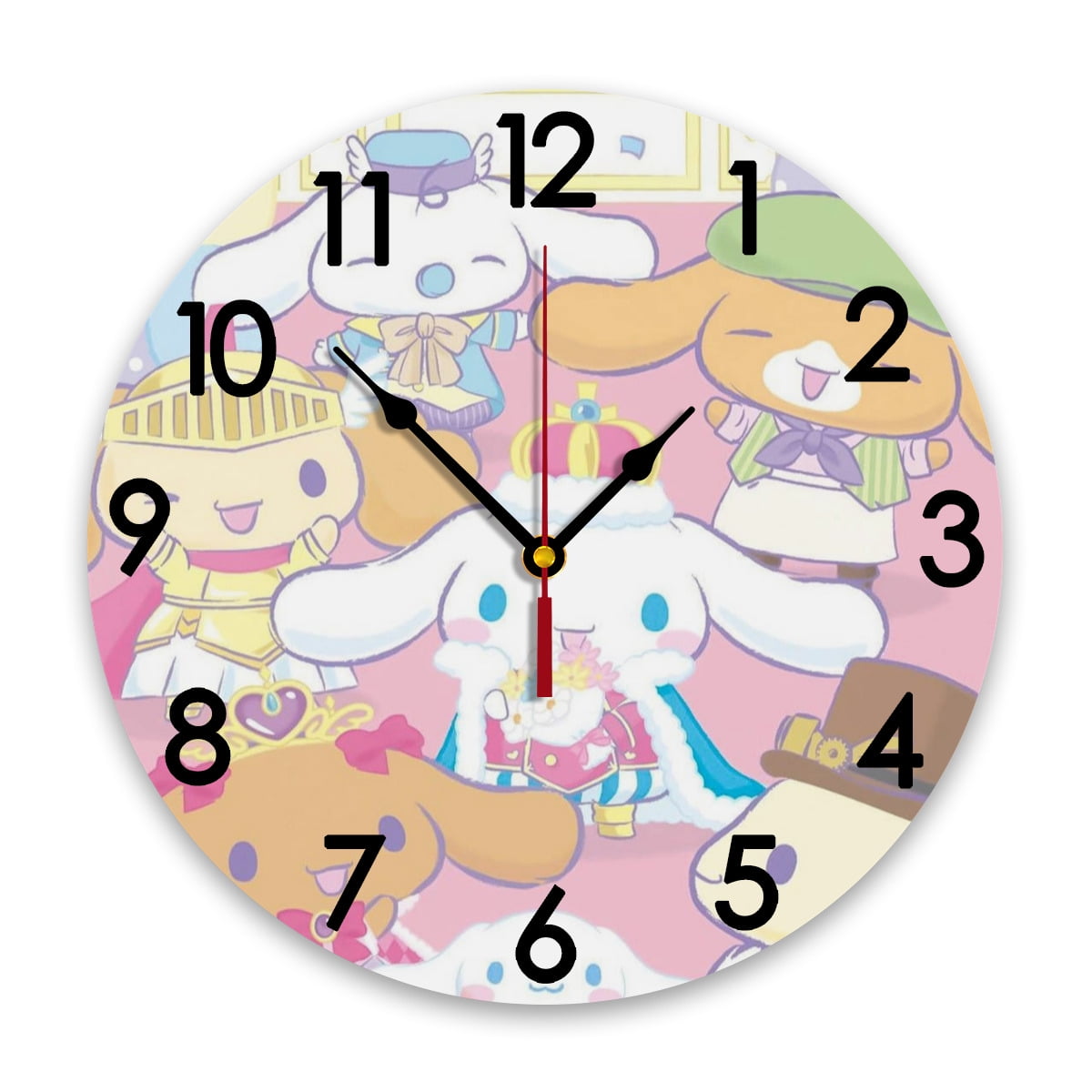 Cinnamoroll Wall Clock Silent Non-Ticking 12" Premium Quartz Round Easy ...