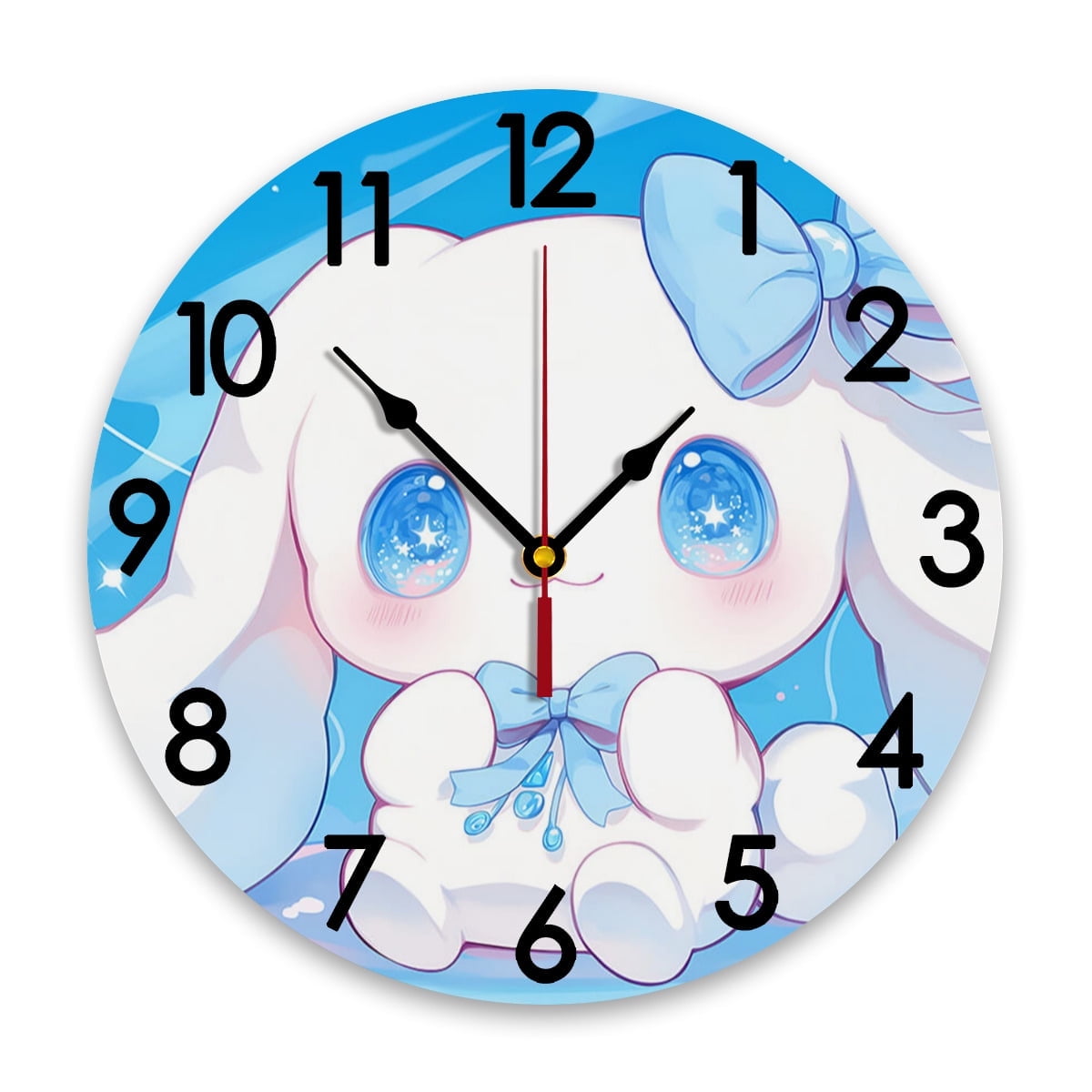 Cinnamoroll Wall Clock Silent Non-Ticking 12" Premium Quartz Round Easy ...