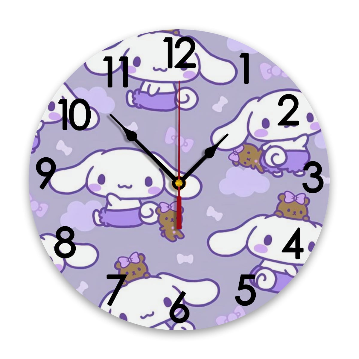 Cinnamoroll Wall Clock Silent Non-Ticking 12" Premium Quartz Round Easy ...
