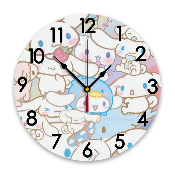 Cinnamoroll Wall Clock Silent Non-Ticking 12" Premium Quartz Round Easy ...