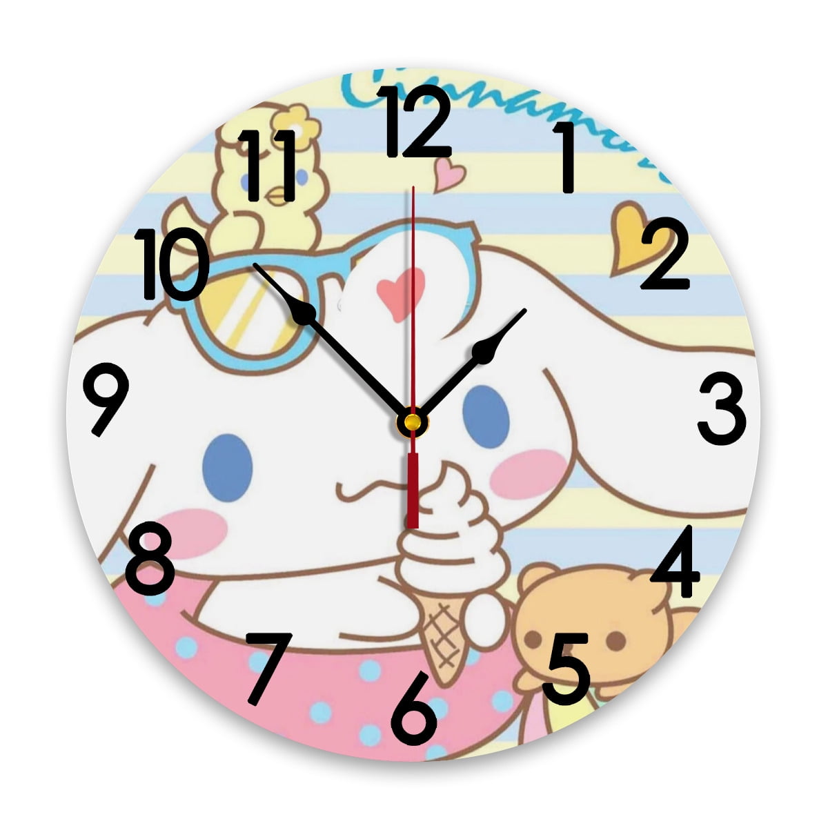 Cinnamoroll Wall Clock Silent Non-Ticking 12" Premium Quartz Round Easy ...