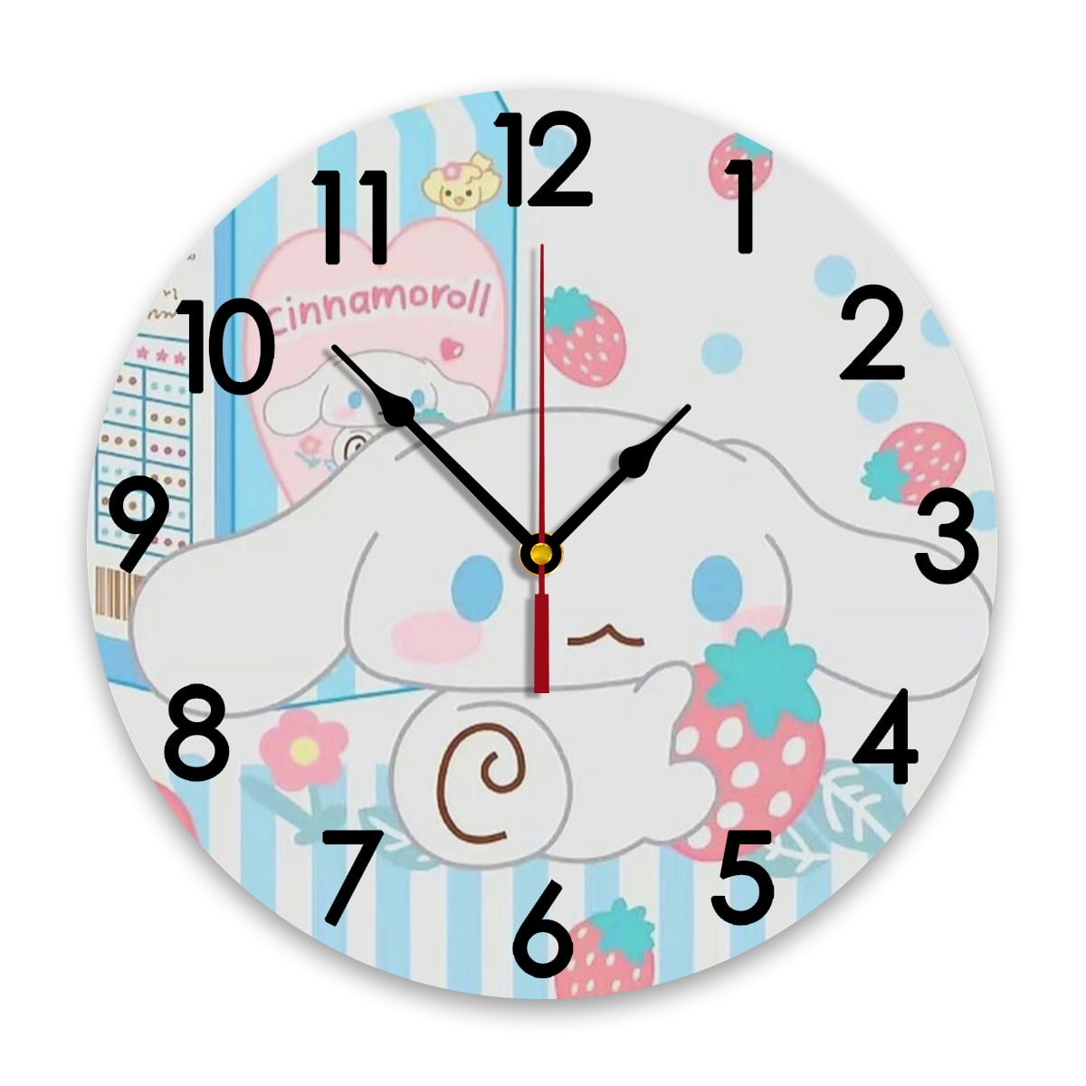Cinnamoroll Wall Clock Silent Non-Ticking 12" Premium Quartz Round Easy ...