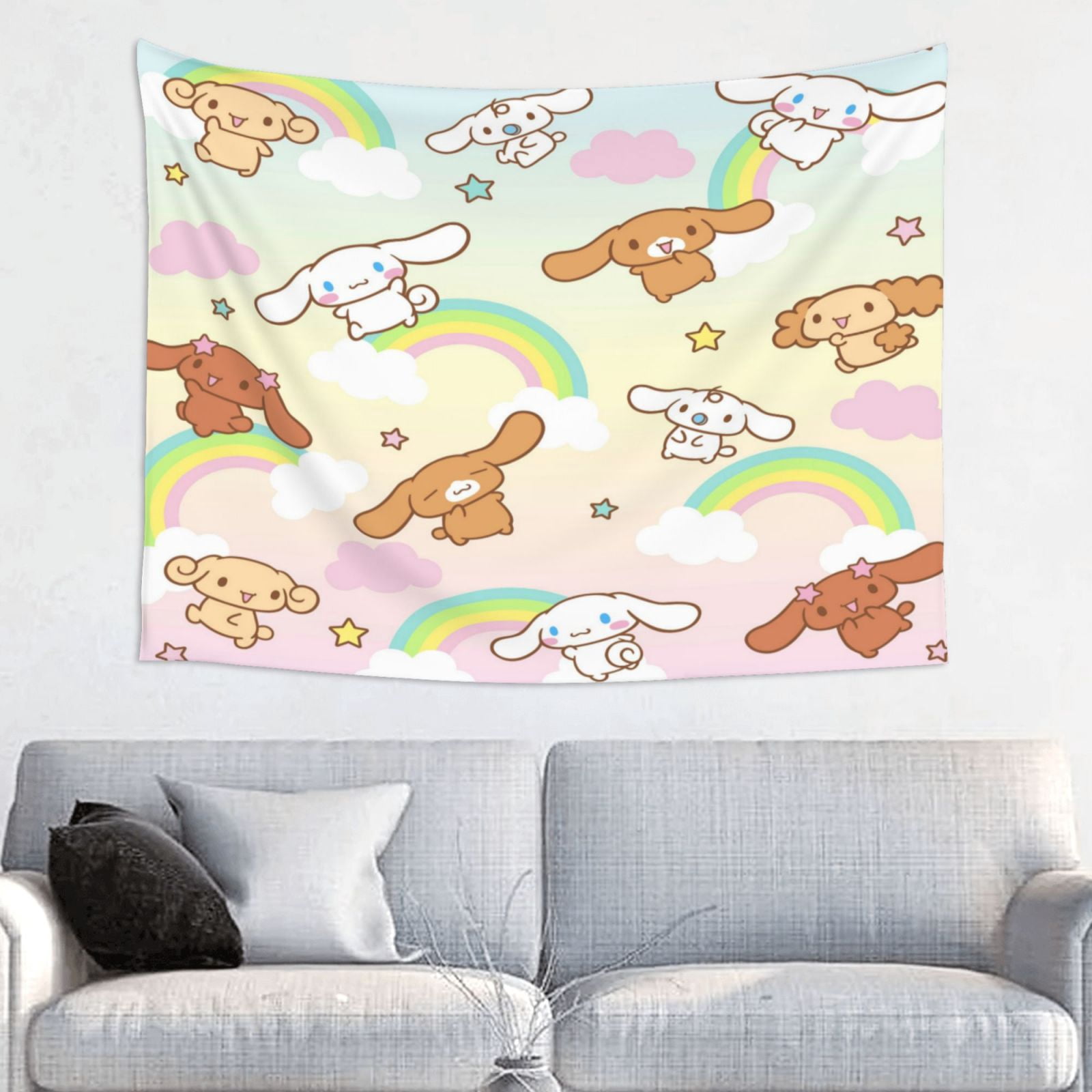 Cinnamoroll Wall Tapestry Cartoon Poster for Bedroom Aesthetics Funny ...