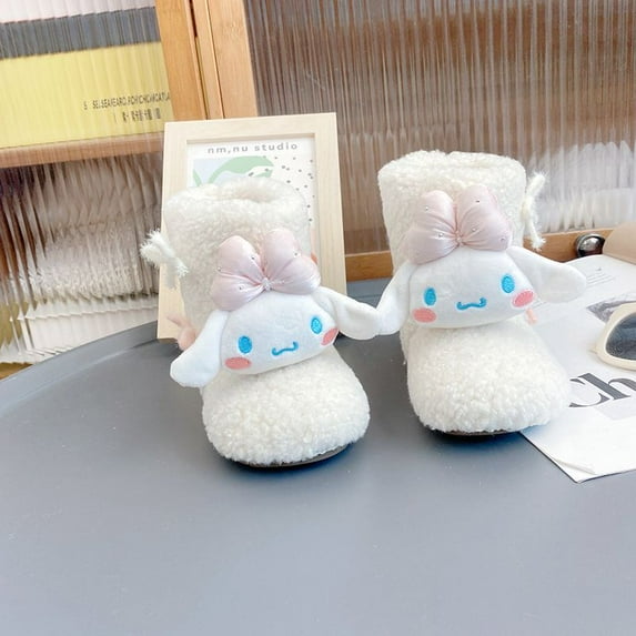 Cinnamoroll Winter Shoes Sanrio Kawaii Cartoon Plus Cotton Boots Lolita ...