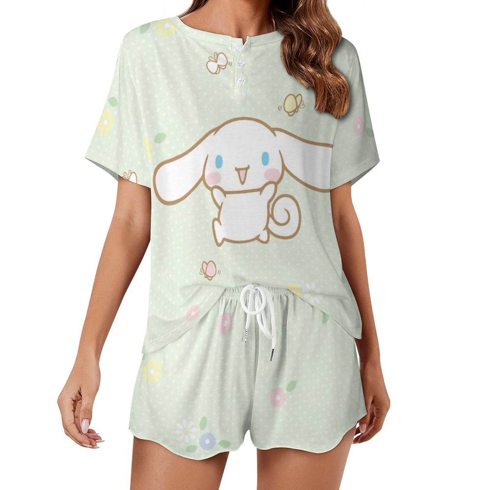 Cinnamoroll Women Pajamas Set Loungewear Sleepwear 2 Piece PJ Sets ...