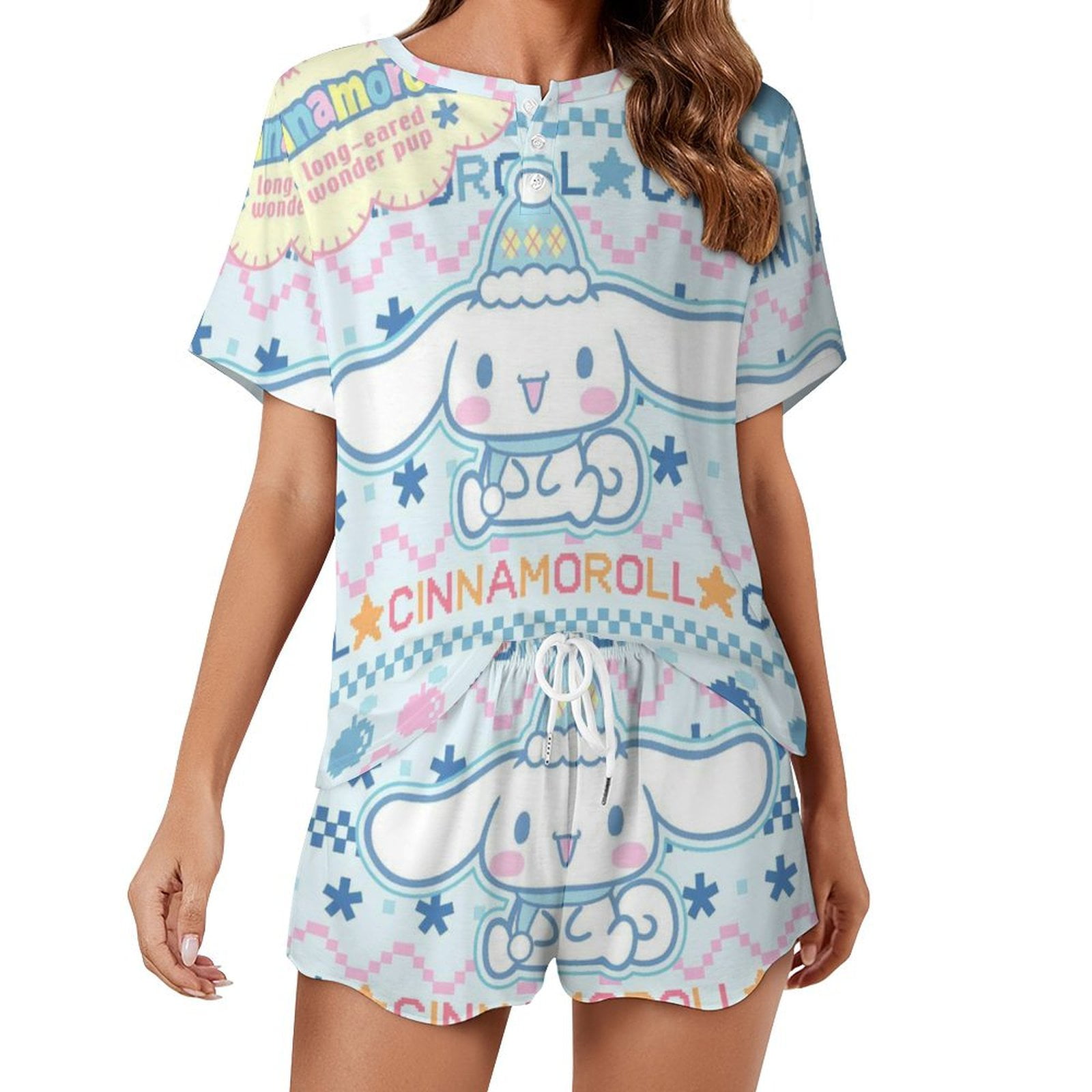 Cinnamoroll Women Pajamas Set Loungewear Sleepwear 2 Piece PJ Sets ...