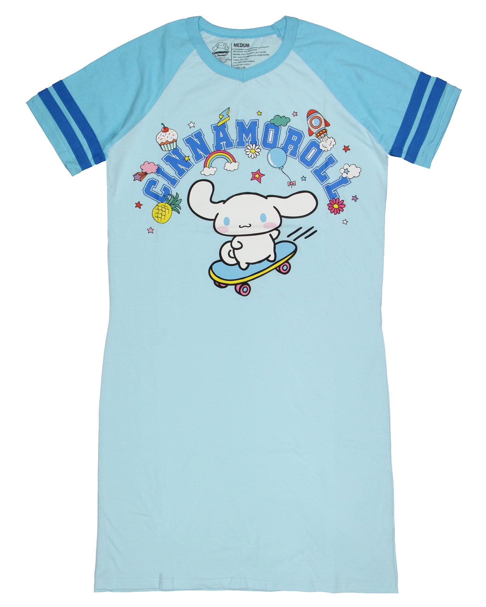 Cinnamoroll Women's Character Logo Icon Design Varsity Stripe Pajama ...