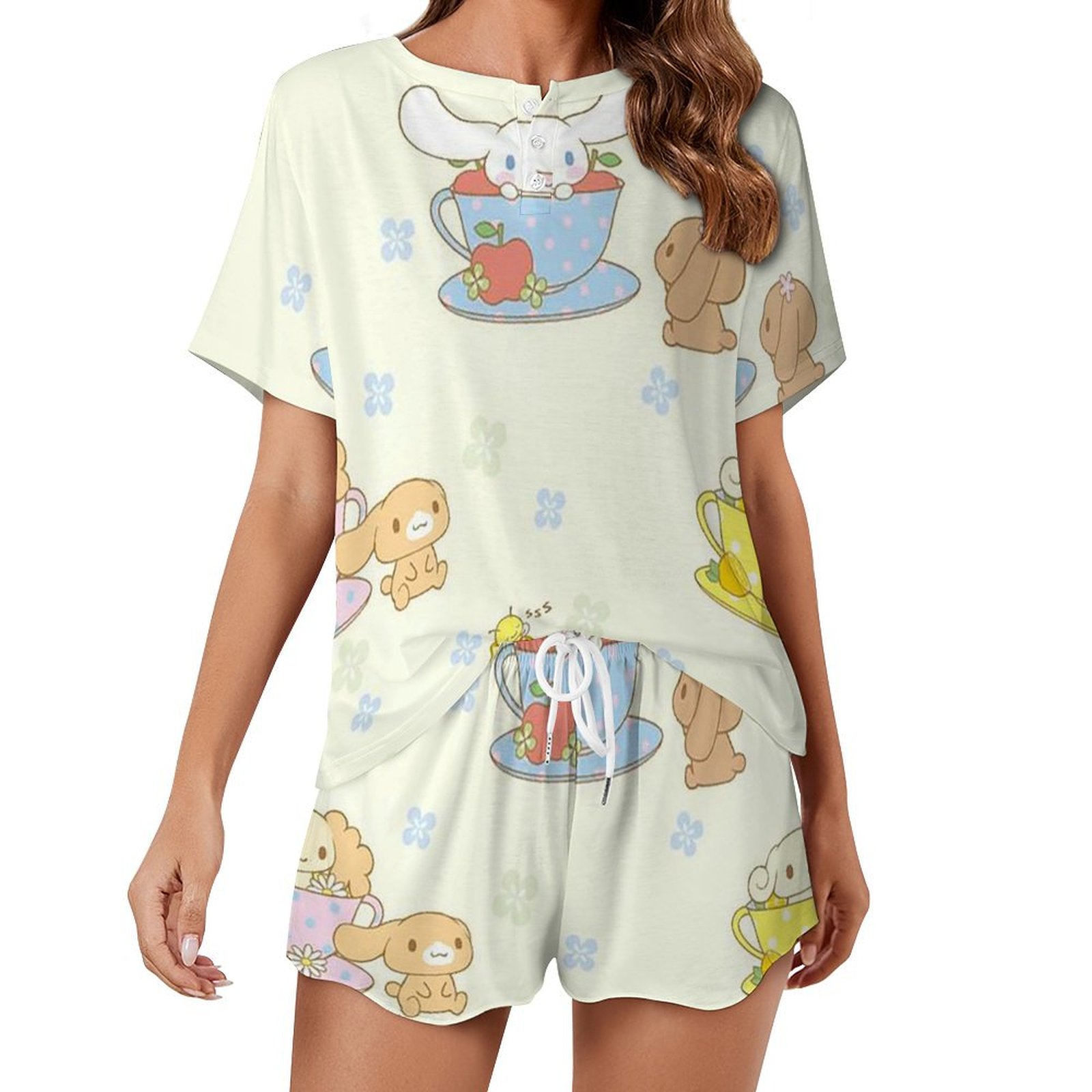Cinnamoroll Women's Short Sleeve Casual Pajama Set L - Walmart.com