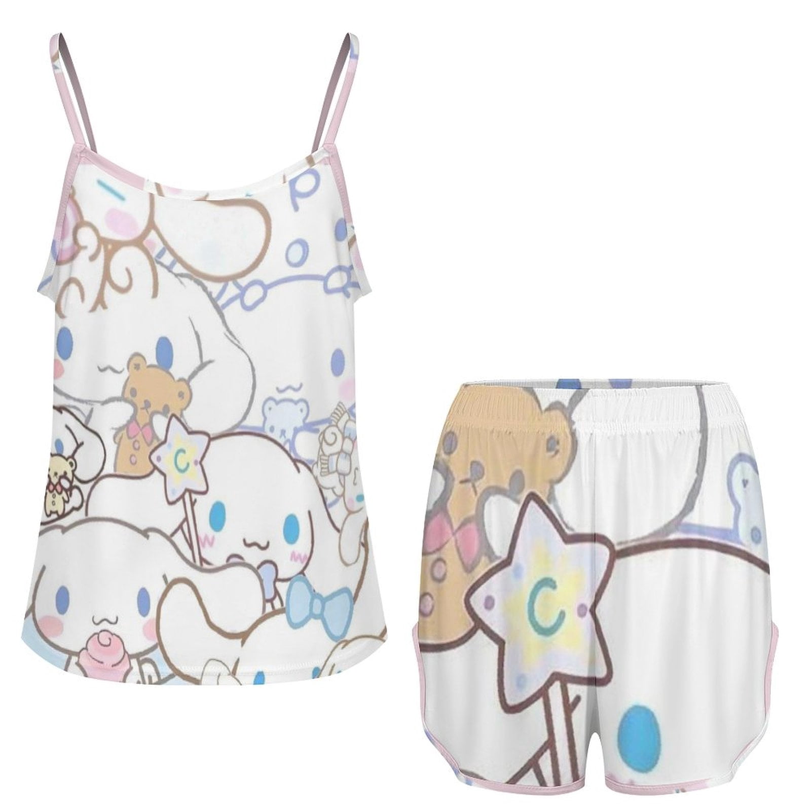 Cinnamoroll Women's pajamas ice silk suspender set 3XL - Walmart.com
