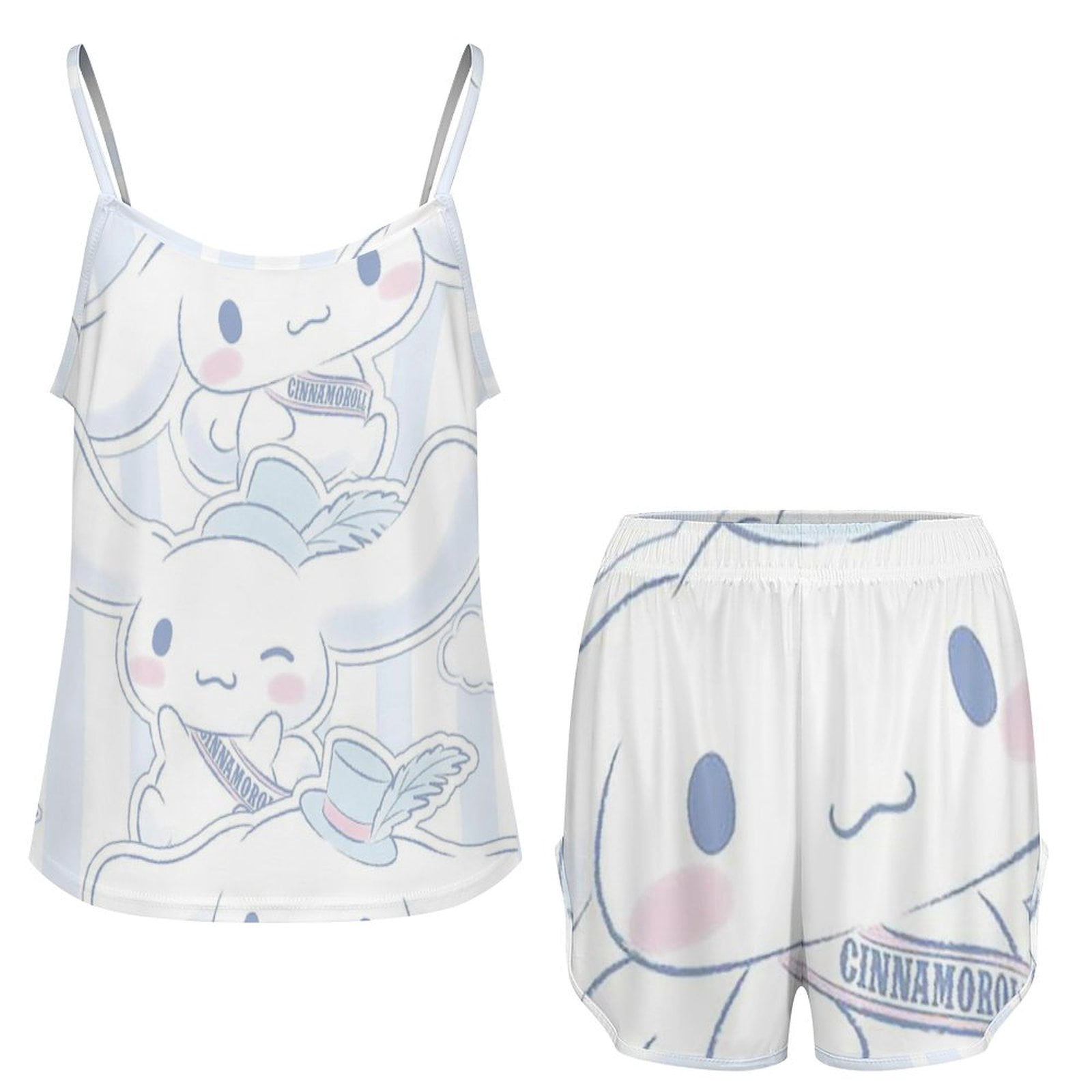 Cinnamoroll Women's pajamas ice silk suspender set XL - Walmart.com
