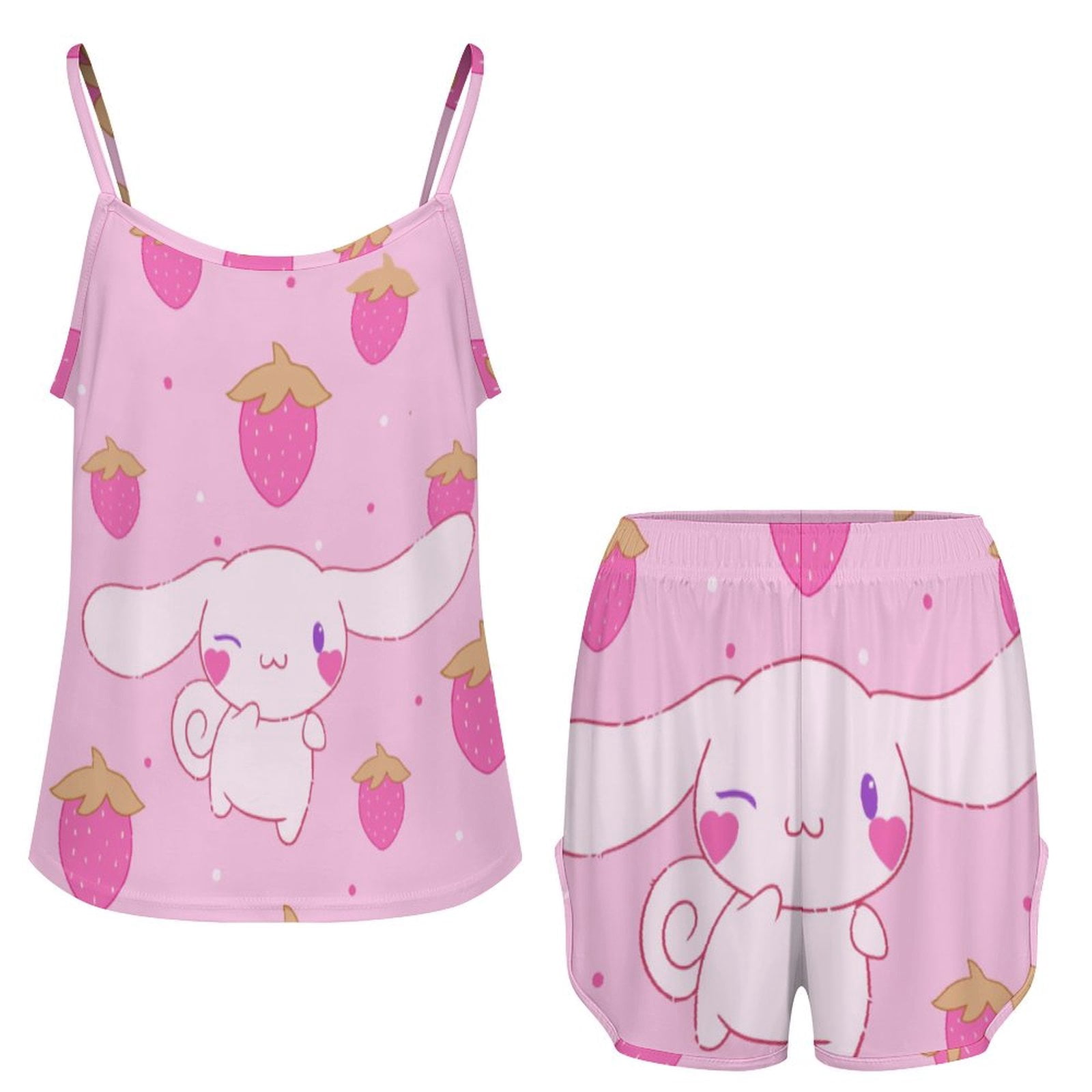 Cinnamoroll Women's pajamas ice silk suspender set XS - Walmart.com