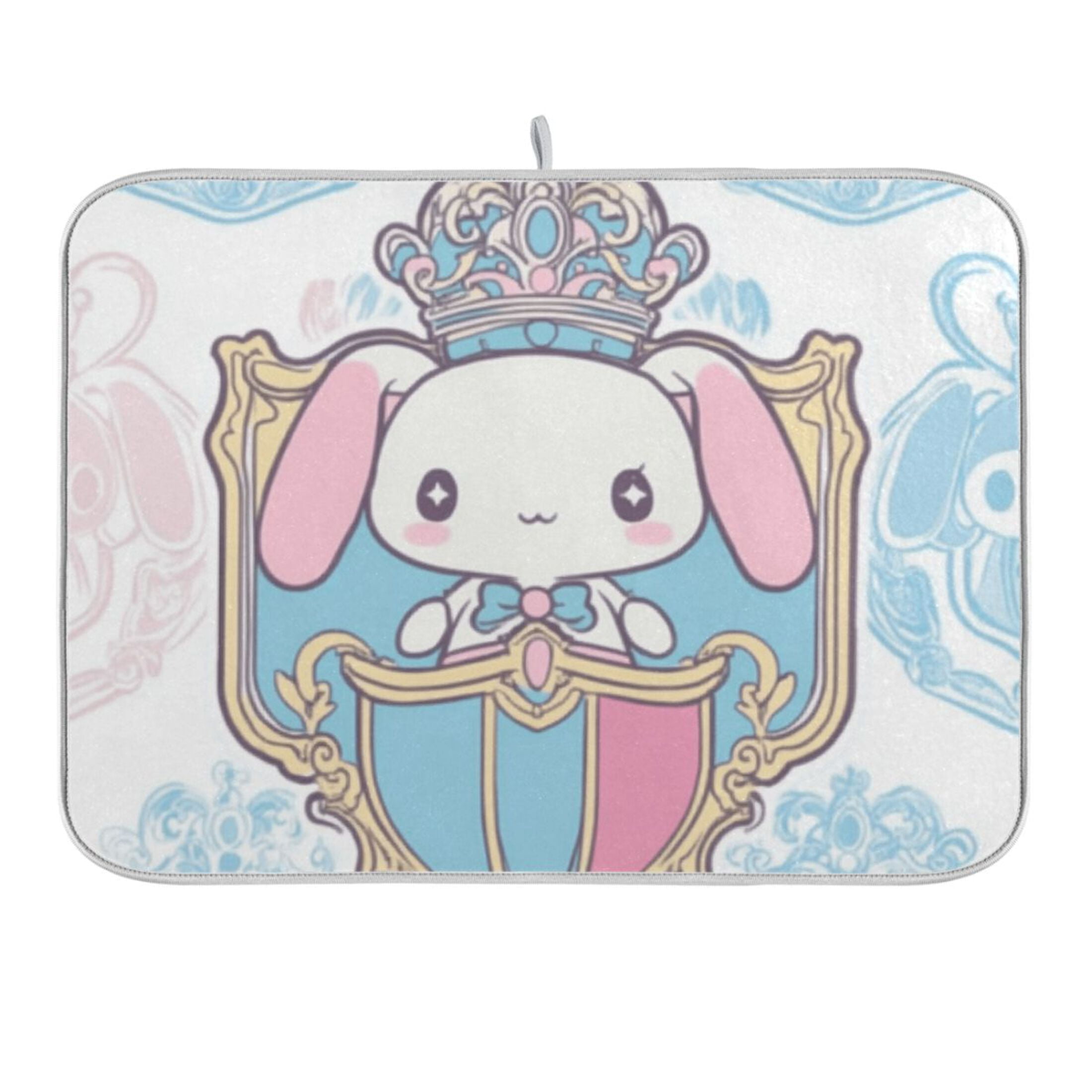 Cinnamoroll with Crown and Shield. Dish Drying Mat 16x18 Absorbent ...