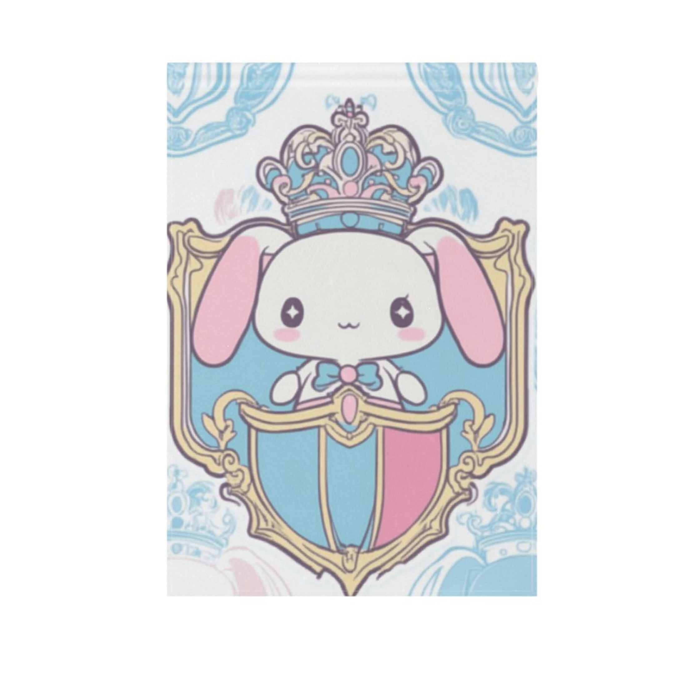Cinnamoroll with Crown and Shield. Garden Flag 12X18 Double Sided Yard ...