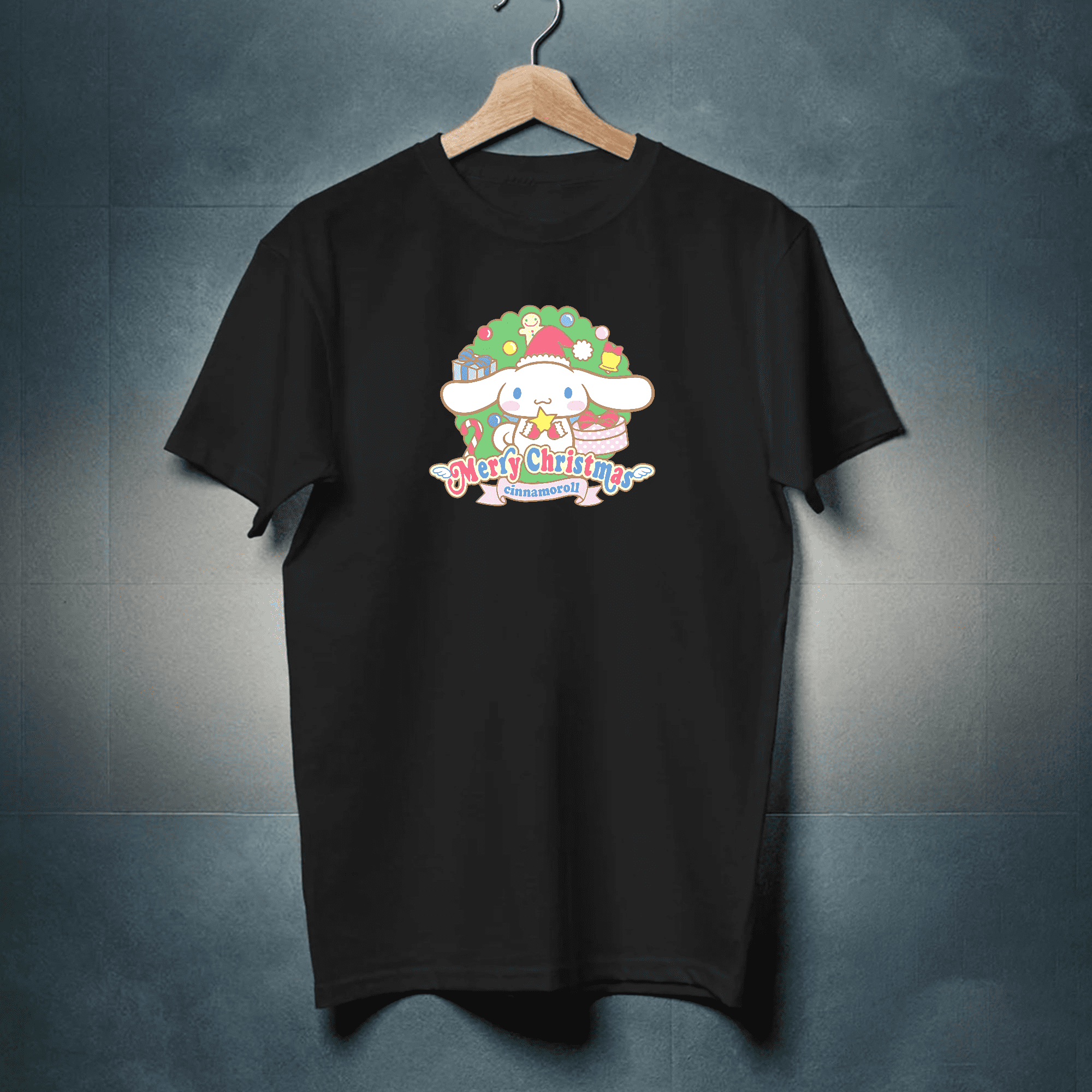 Cinnamorolls Merry Christmas Anime Cute Holiday Fun Unisex T-Shirt, up ...