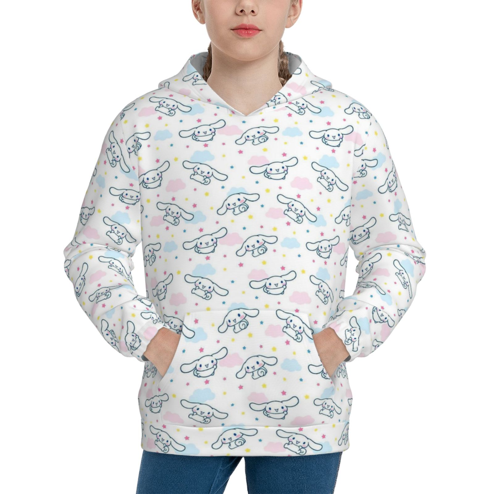 Cinnamorolls Teens Hoodie Sweatshirt Unisex Cartoon Pullover Sweatshirt ...