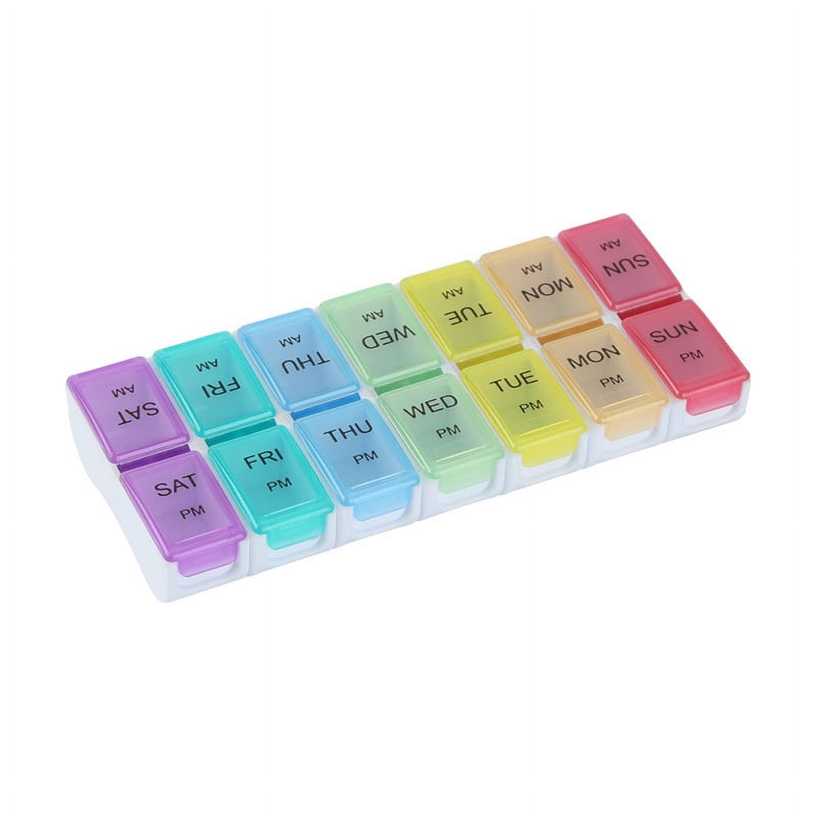 Cinny Portable Mini Pill Box - Travel Medicine Organizer with Multiple ...
