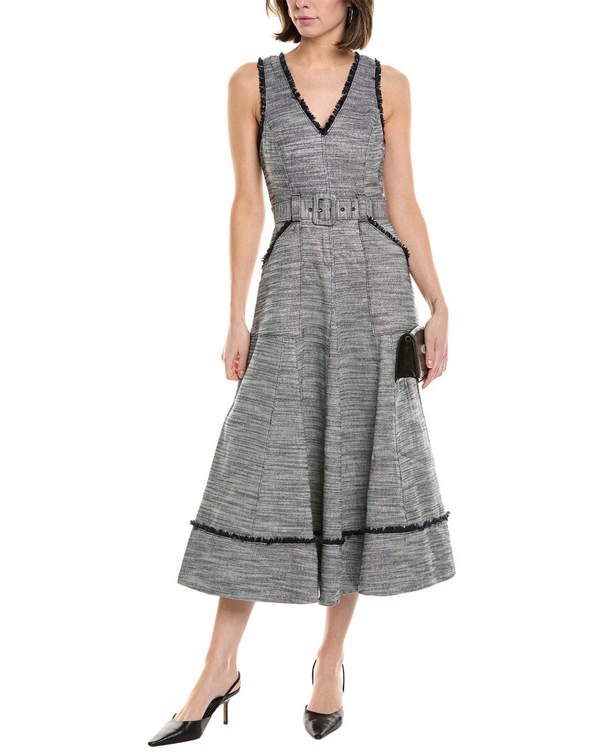 Cinq à Sept womens Tadi Linen-Blend Midi Dress, 0 - Walmart.com