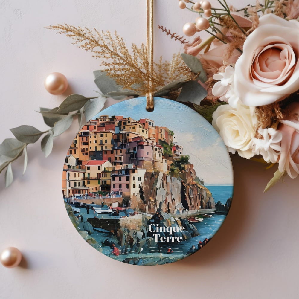 Cinque Terre Chris.Tmas Ornament, Unique Cinque Terre Chris.Tmas Gift ...