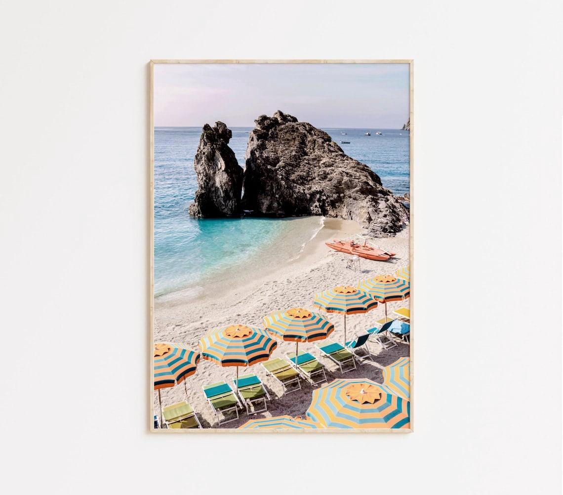 Cinque Terre Poster Mediterranean coast travel Italy photography ...