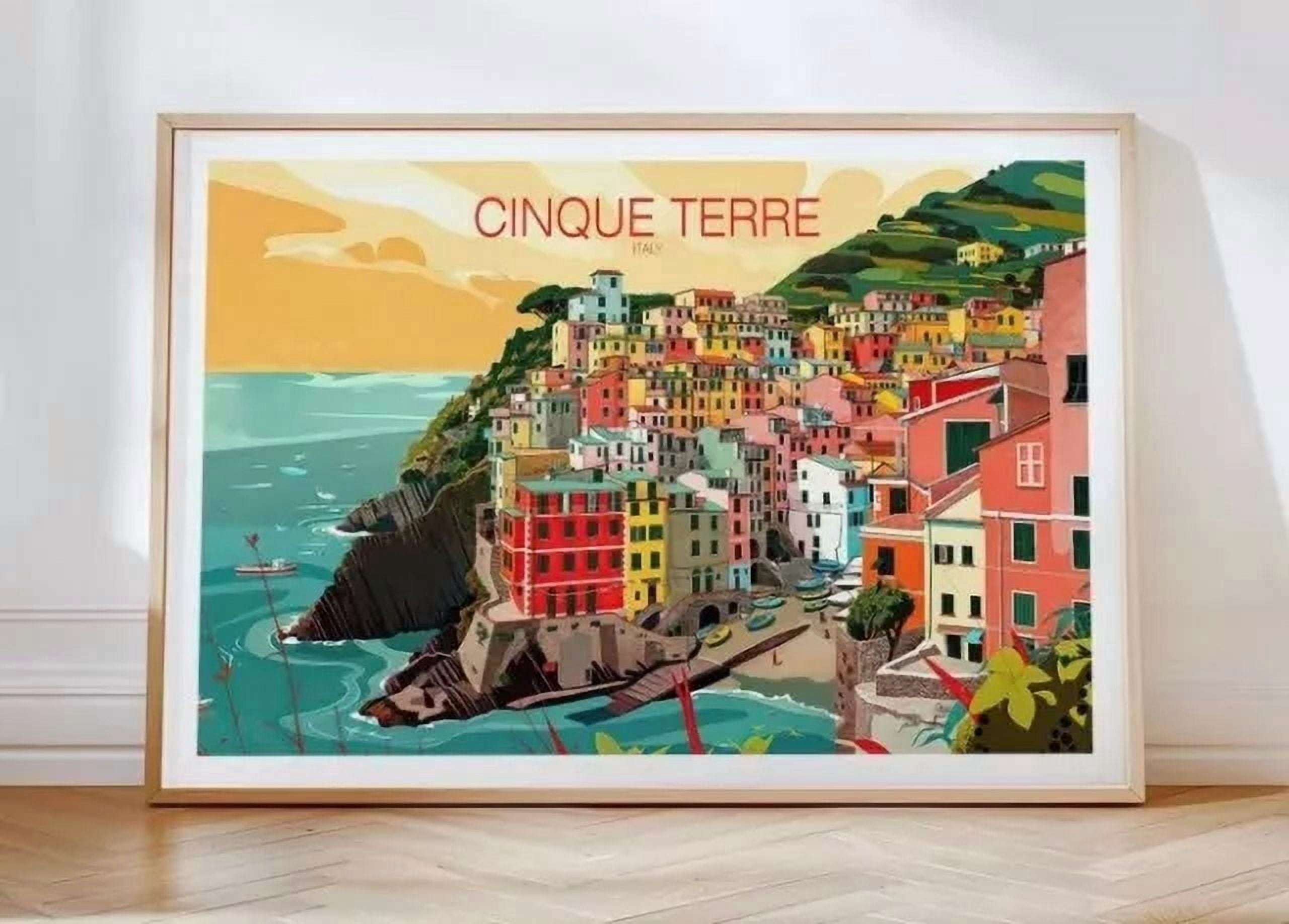 Cinque Terre Travel Poster Italy Travel Wall Art Cinque Terre Italy ...