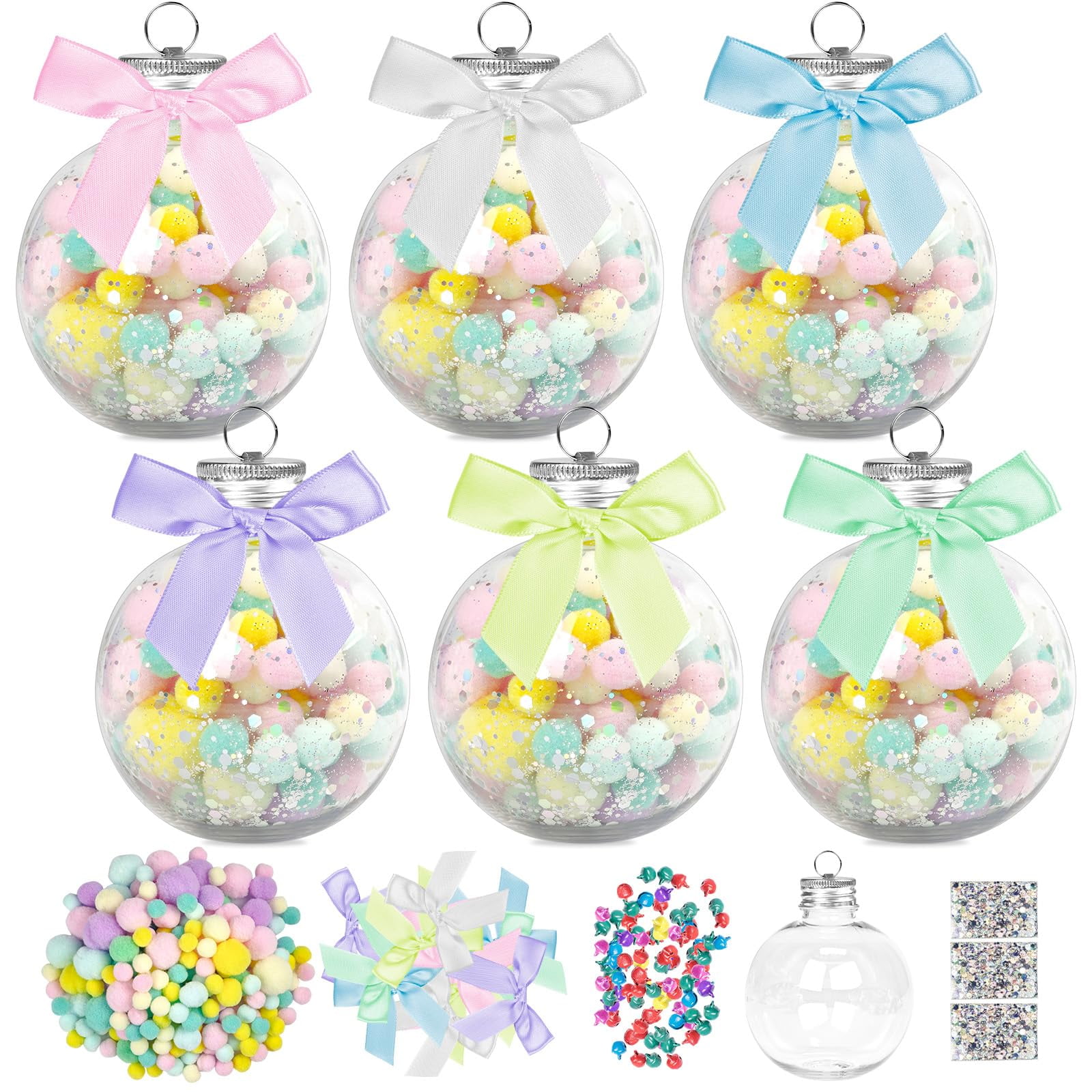 Cinrobiye 12 Pcs DIY Christmas Booze Balls,Make Your Own Christmas Ball ...