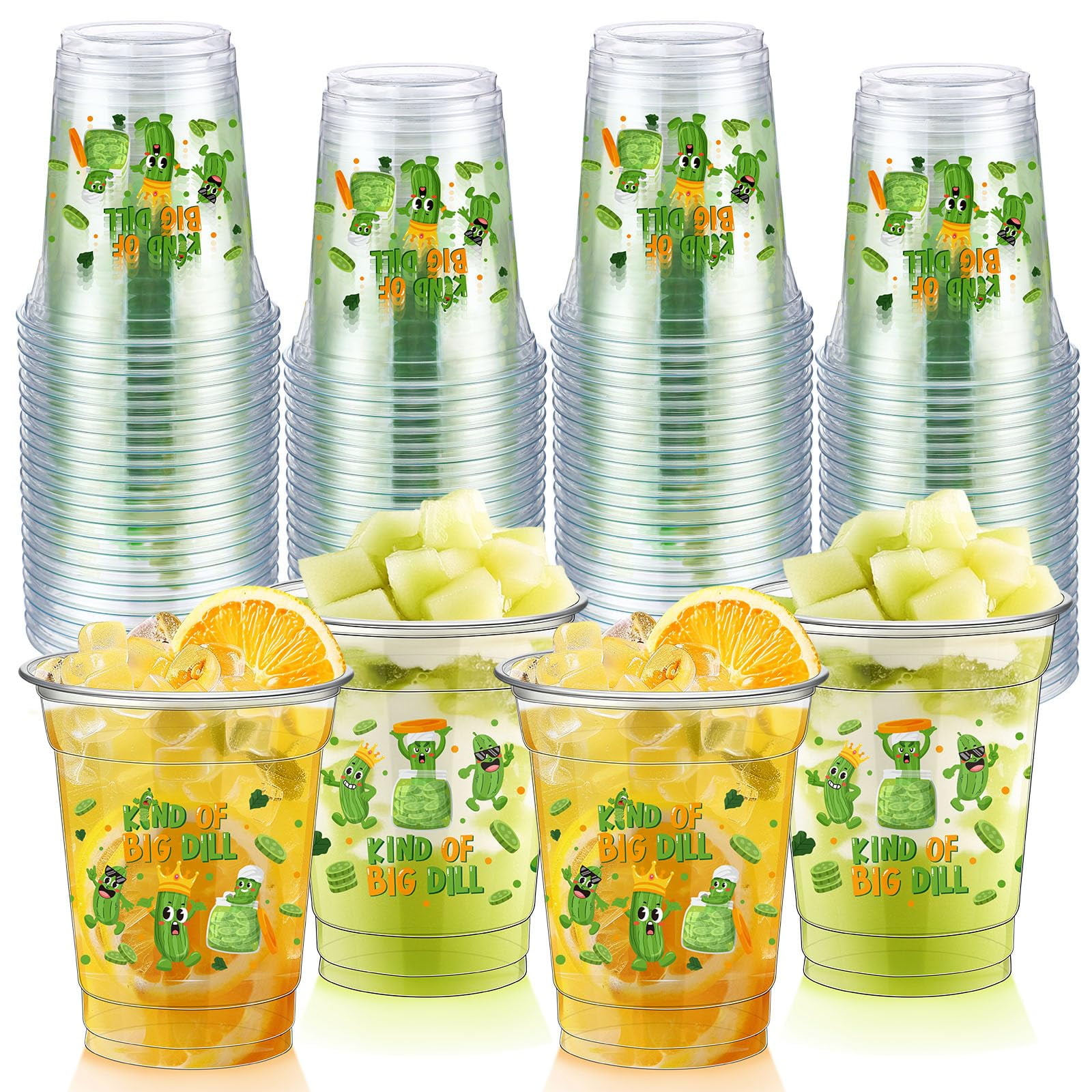 Cinrobiye 50 PCS Pickle Party Cups AIS1 12 OZ Cups Disposable Kind of a ...