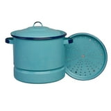 Cinsa 15-Quart Steamer Pot with Lid & Trivet, Turquoise Blue. - Walmart.com
