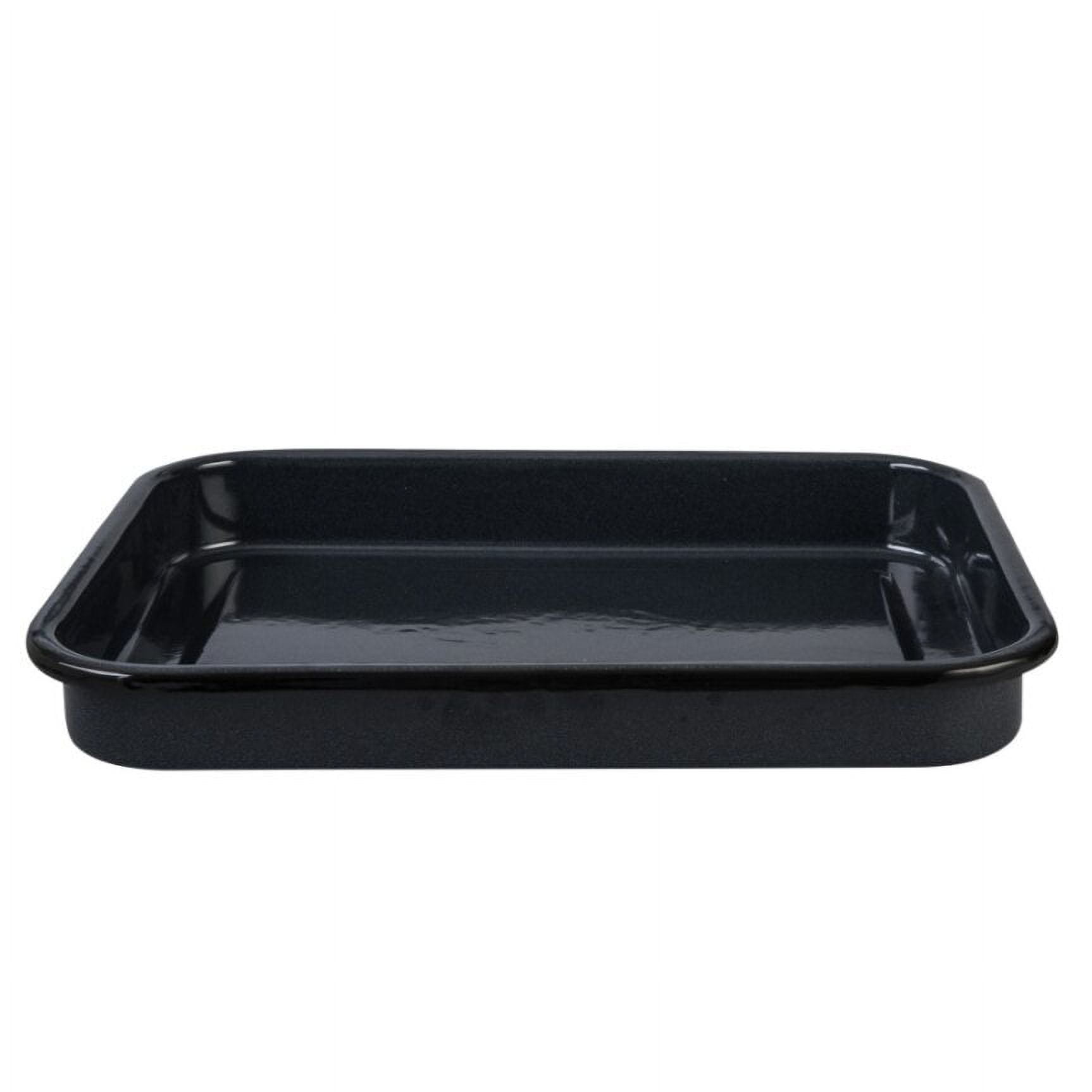 Cinsa 16.5in x 12.1in x 2in Enamel Baking Tray, Gray - Walmart.com