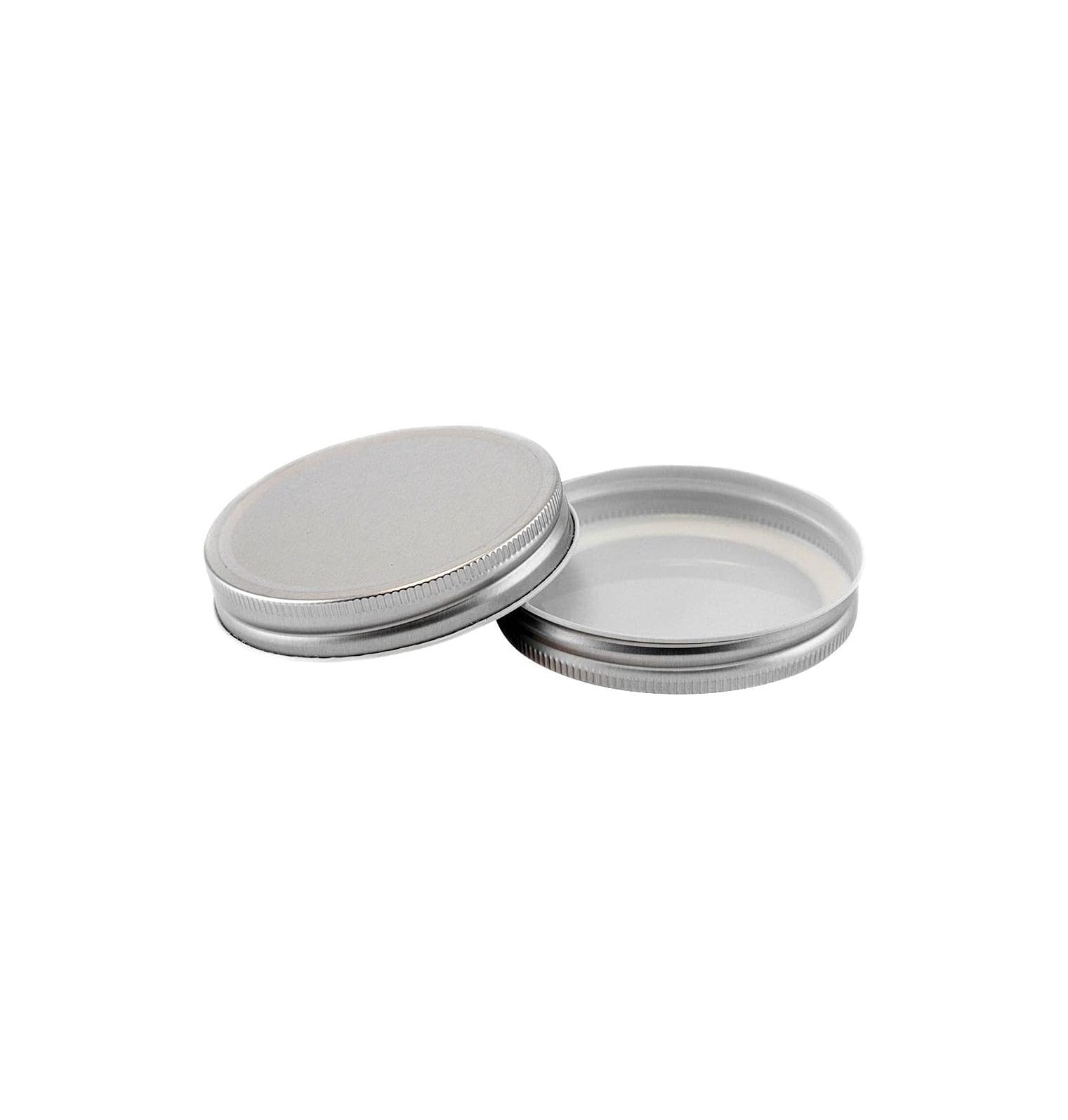 CintBllTer 12 pcs Wide Mouth Mason Jar Lids - Silver color, One piece ...