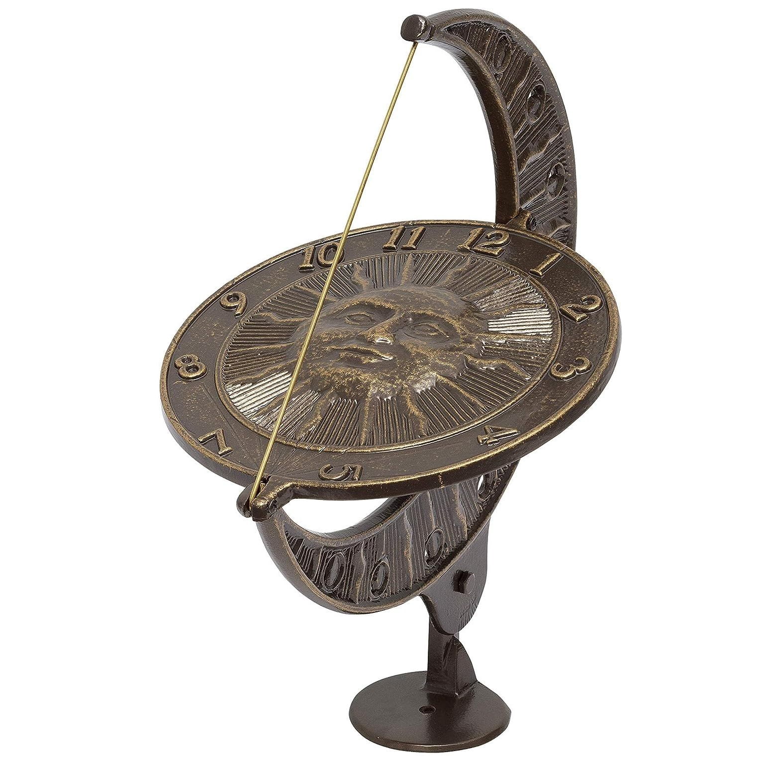 CintBllTer 1271 Sun and Moon Sundial, French Bronze - Walmart.com