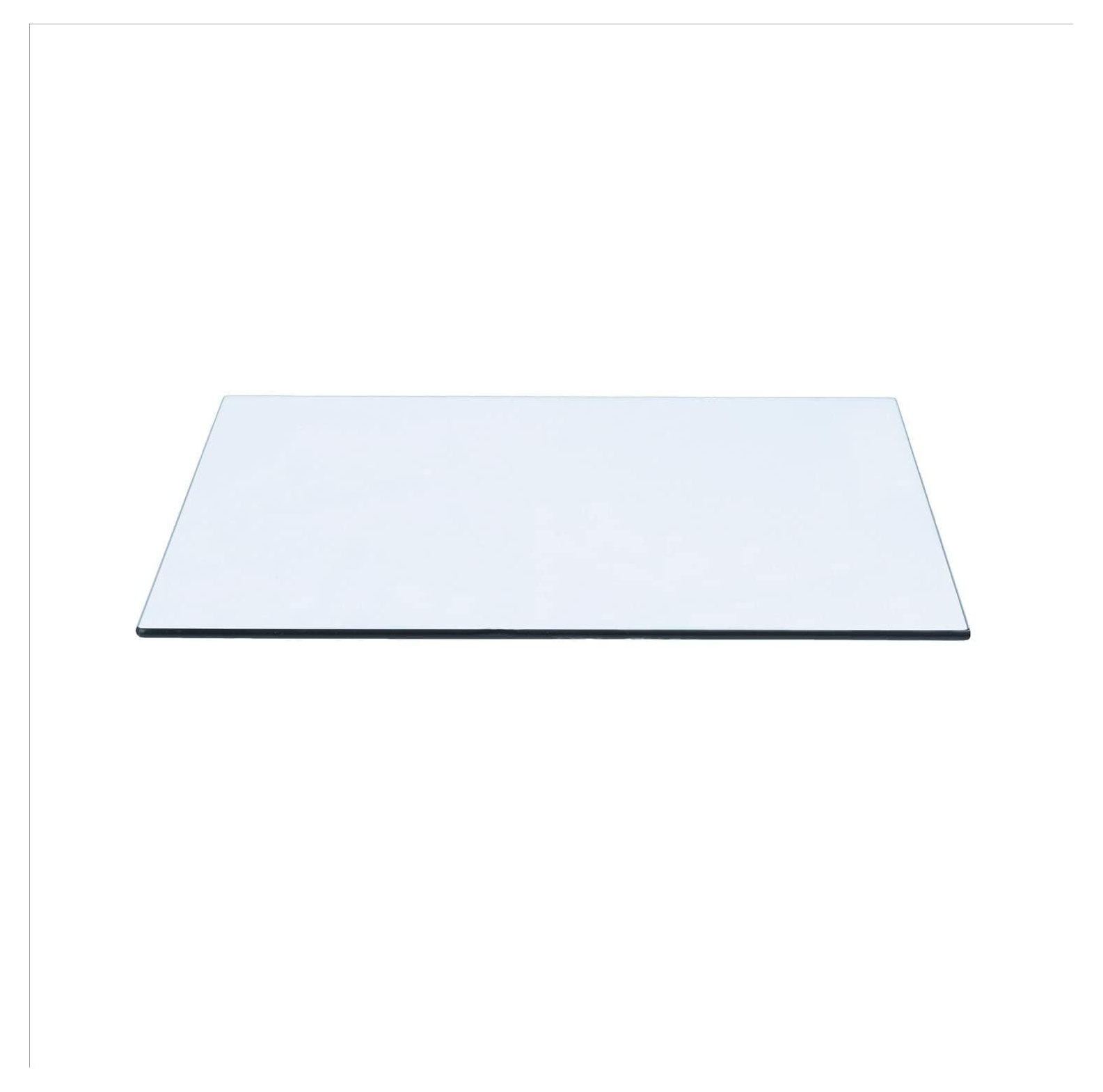 CintBllTer 14" x 38" Rectangle Tempered Glass Table Top 3/8" Thick Flat ...