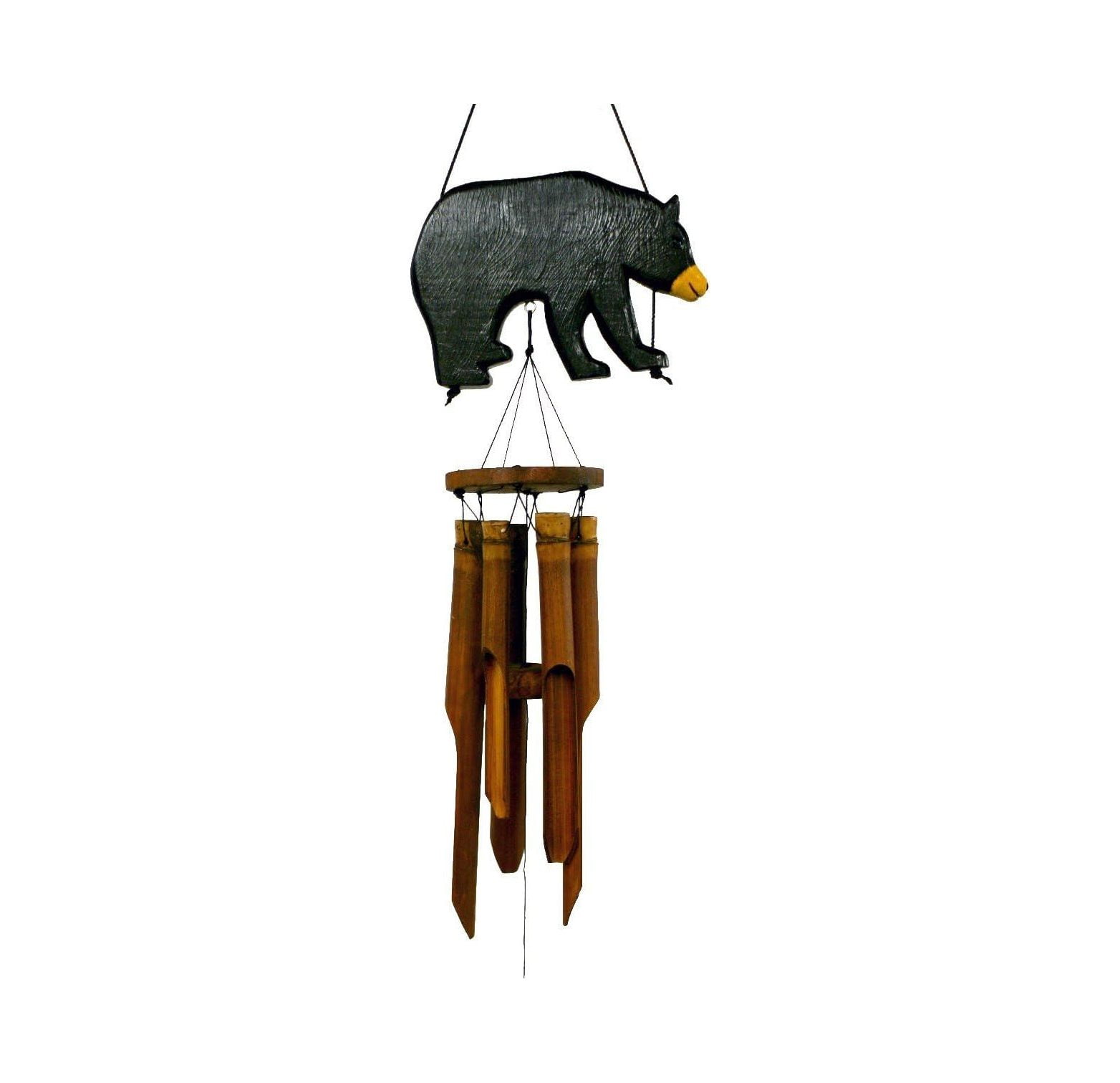 CintBllTer 171BBS Cohasset Black Bear Silhouette Bamboo Wind Chime ...