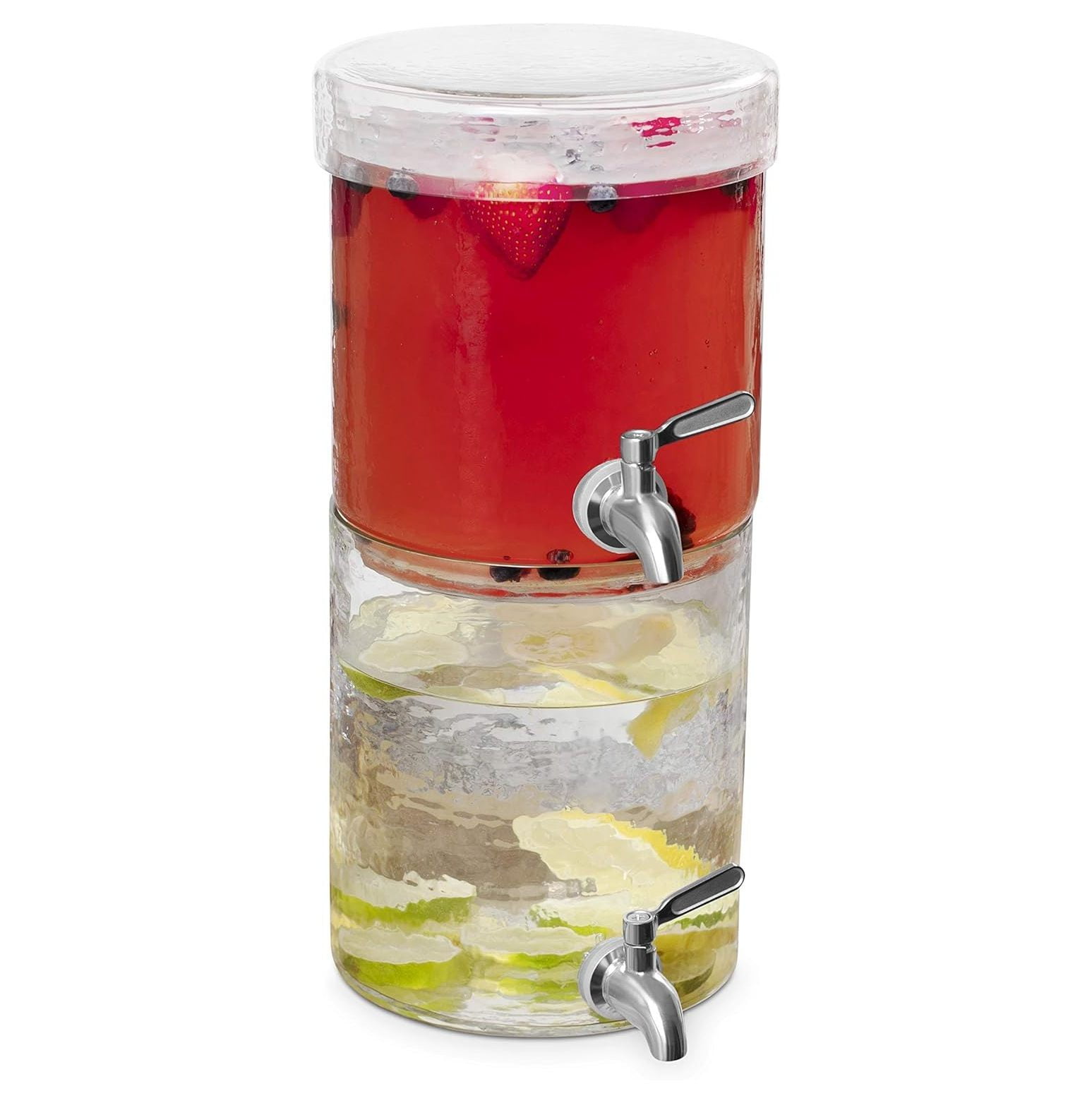 CintBllTer 2 Gallon Stacking Beverage Dispenser with Lid - Hammered ...