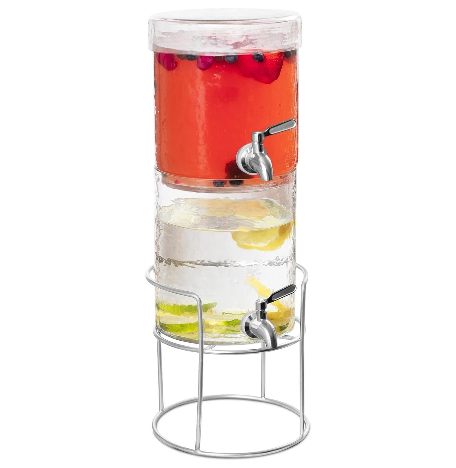 CintBllTer 2 Gallon Stacking Beverage Dispenser with Stand and Lid ...